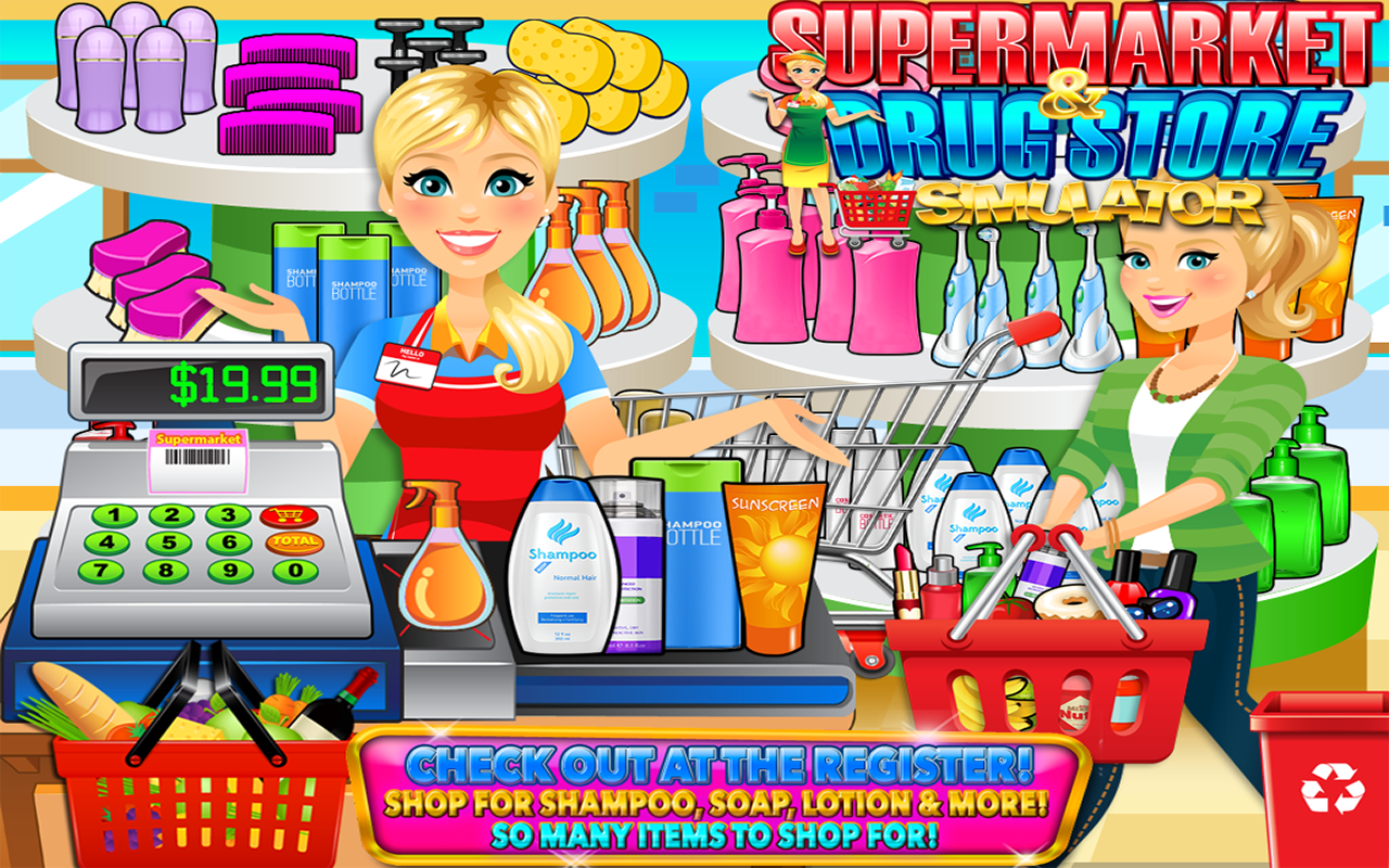 Drive Thru & Drugstore Simulator - Kids Fast Food Games & Shopping ...