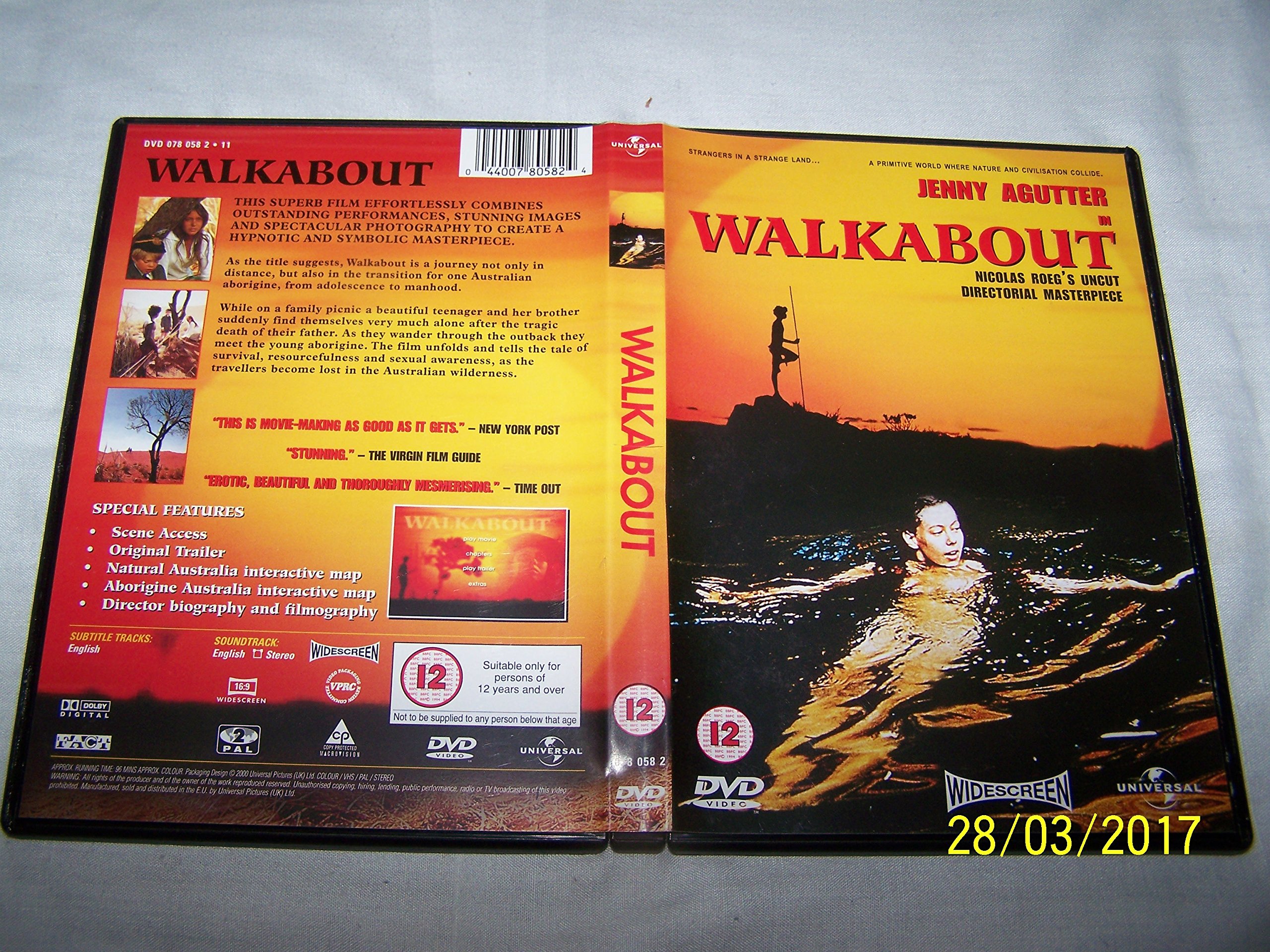 Walkabout [DVD]: Amazon.co.uk: Jenny Agutter, Lucien John, David ...