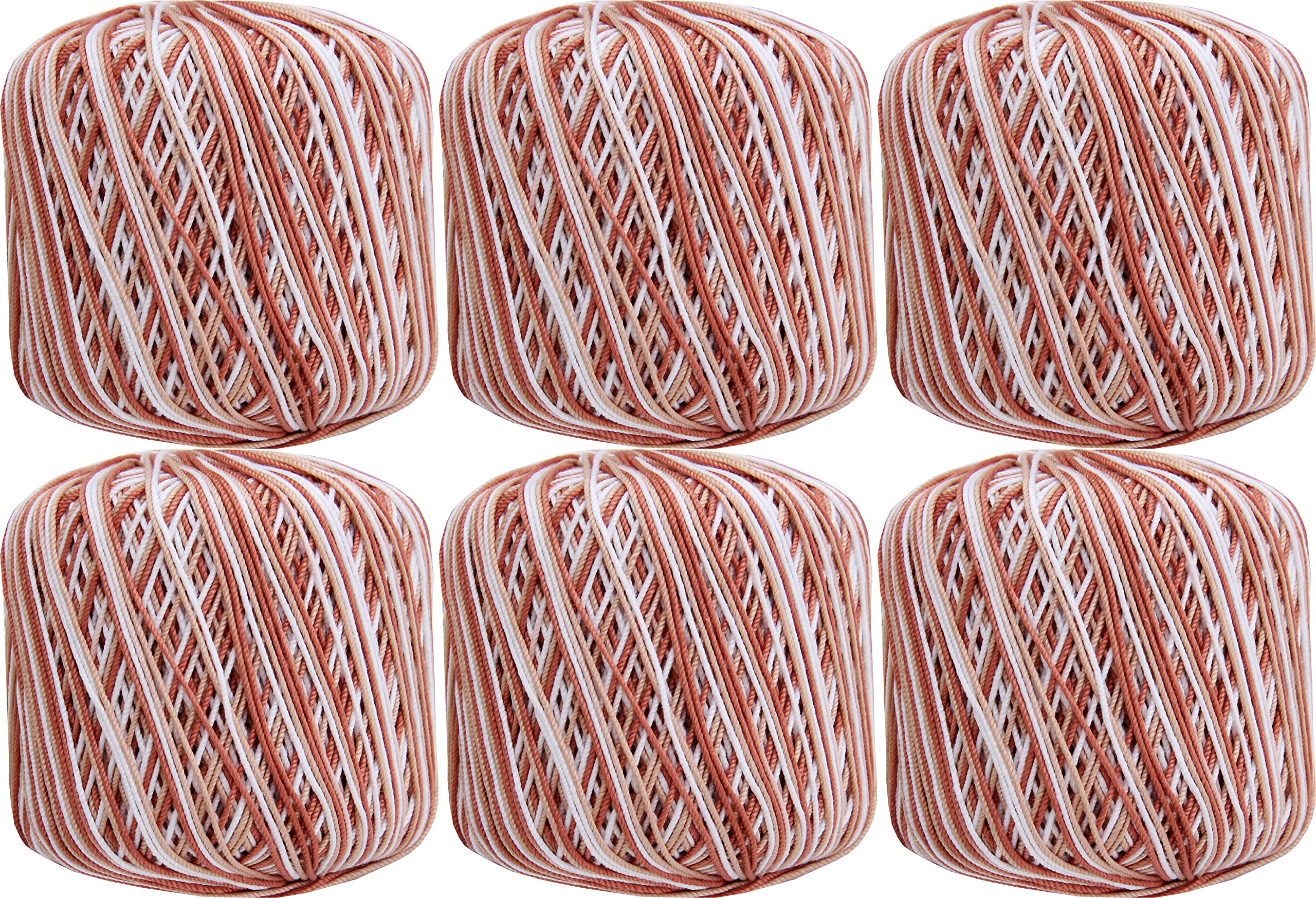 Amazon.com: 6 Ball Pack Threadart 100% Pure Cotton Multicolor Crochet ...