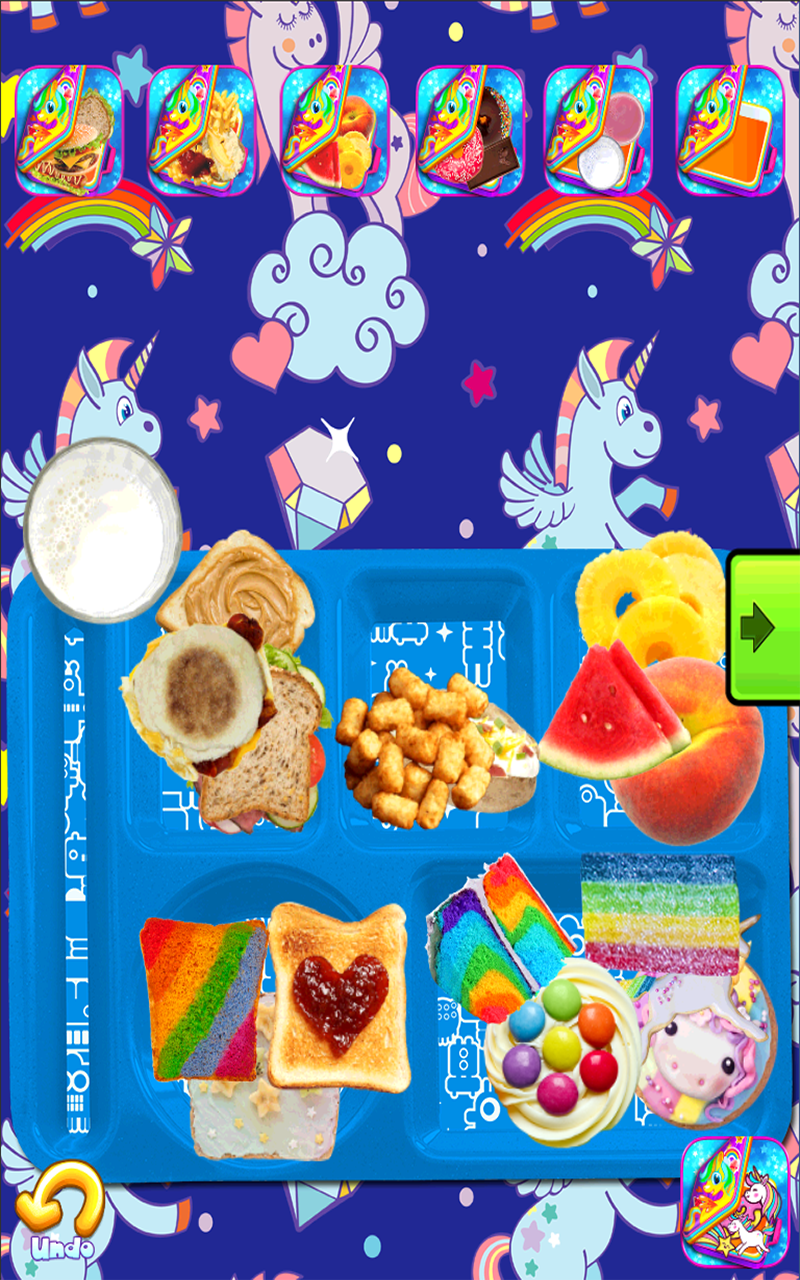 Unicorn School Lunch Maker - Kids Rainbow Lunch & Mealtime Games FREE ...