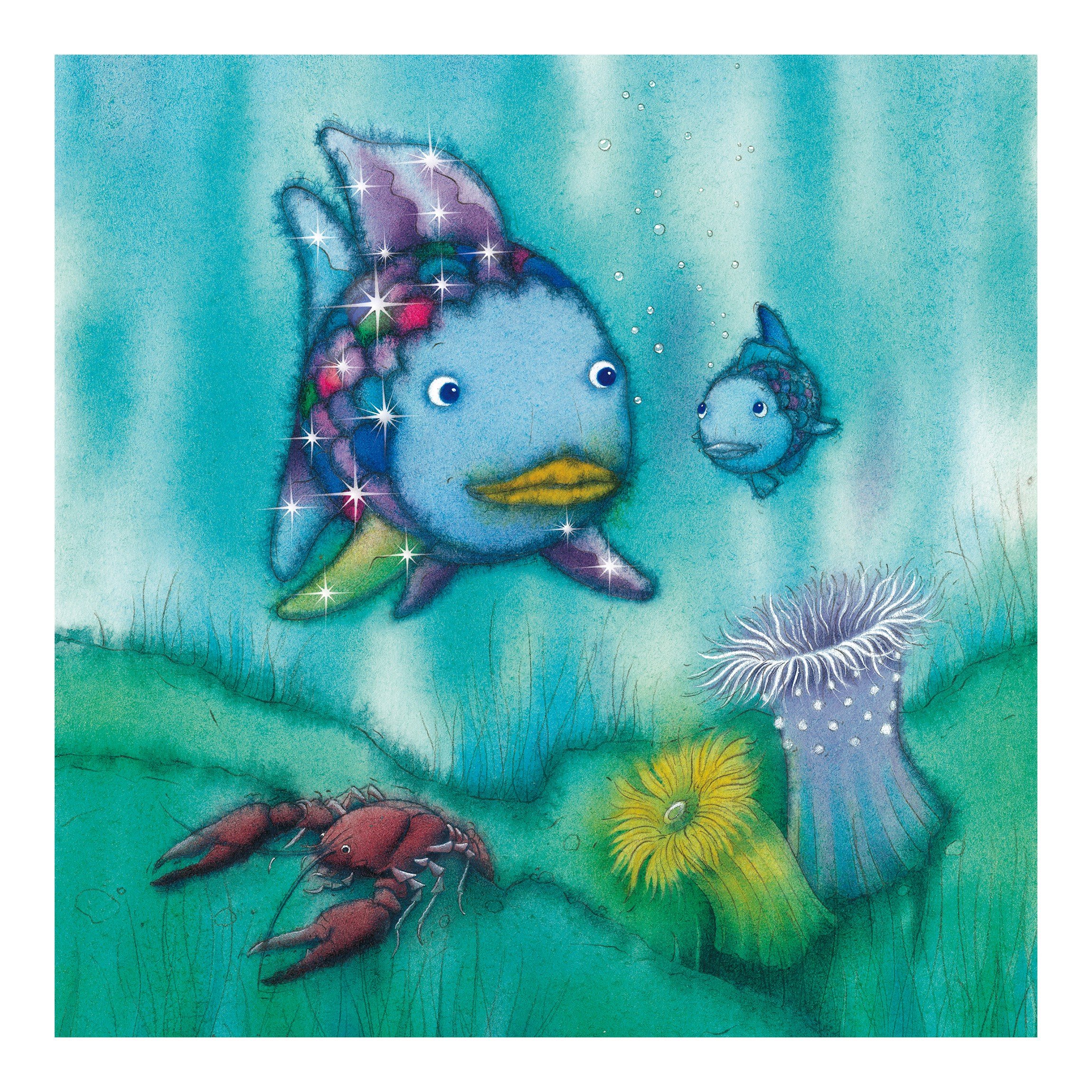 Non Woven Wallpaper Premium The Rainbow Fish Two Friends Go ...