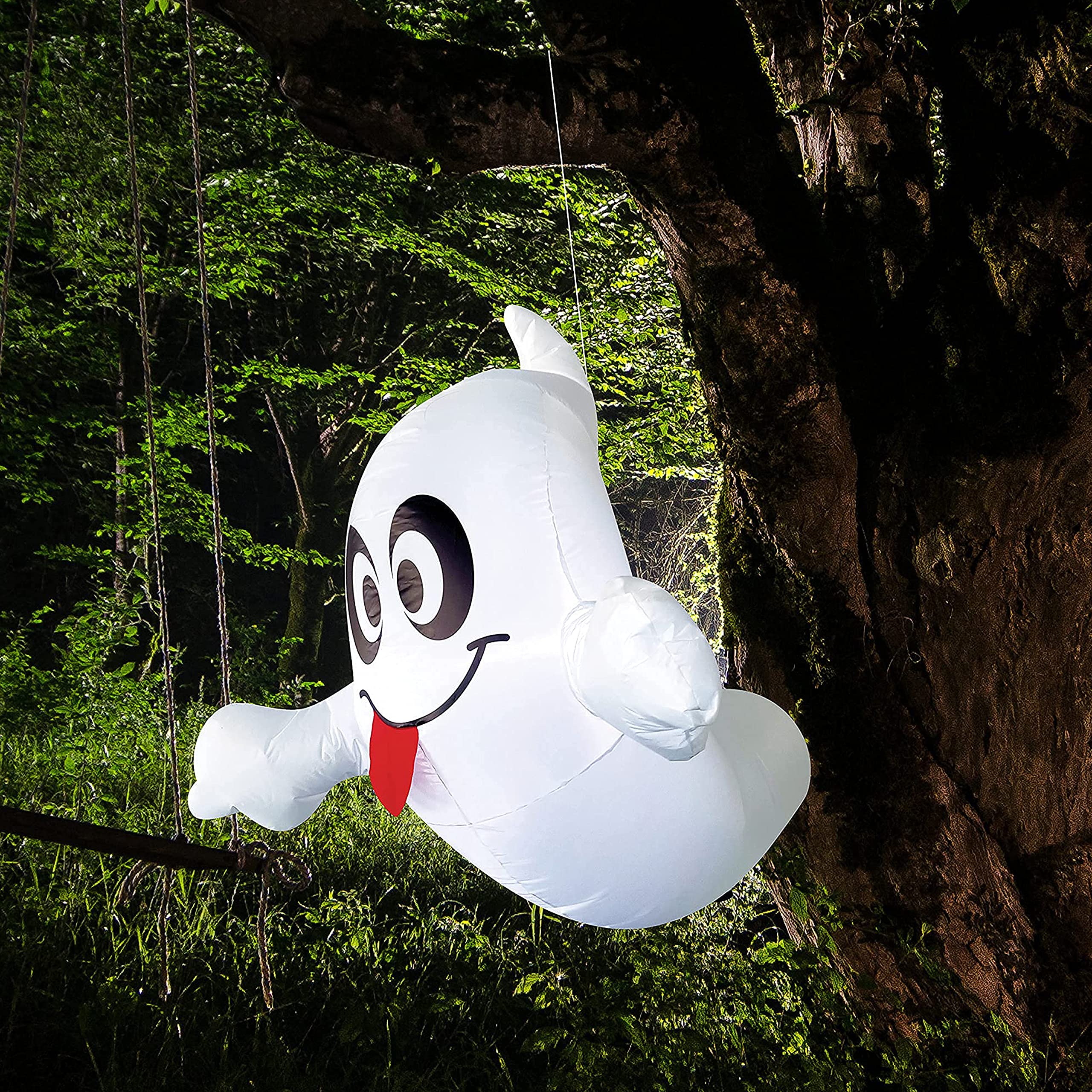 Joiedomi 4 Ft Tall Halloween Inflatable Ghost Coming Out From ...