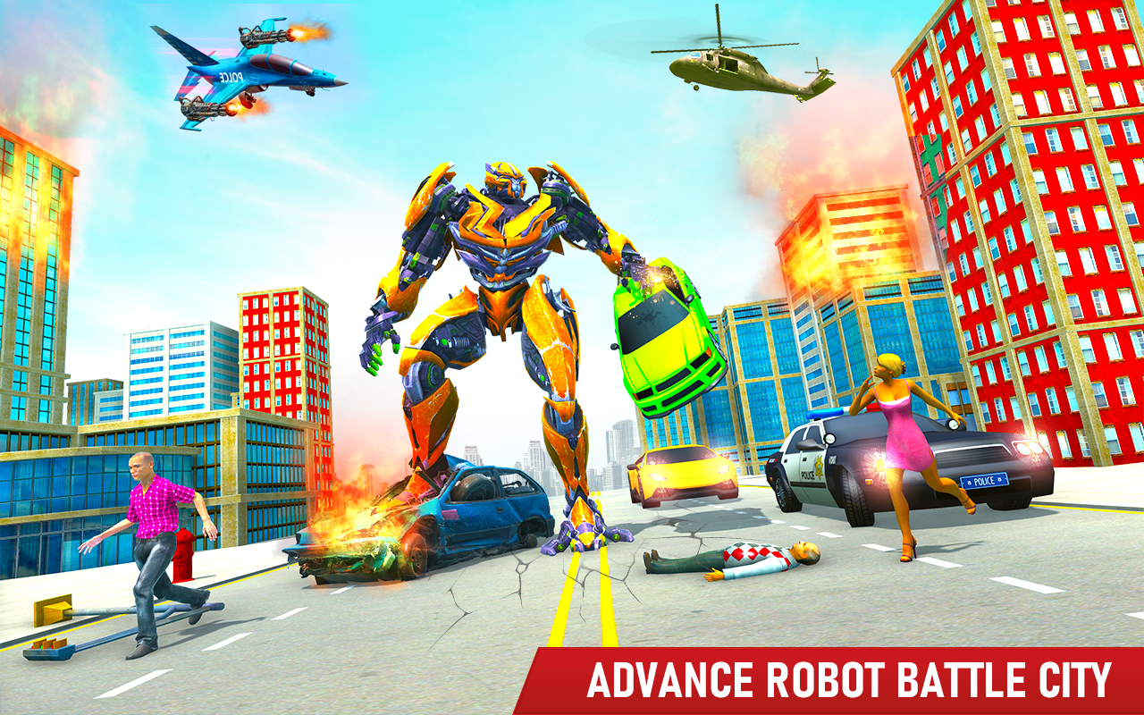 Robot Battle City - Flying Car Transform Robot Battle Game Robot Car ...