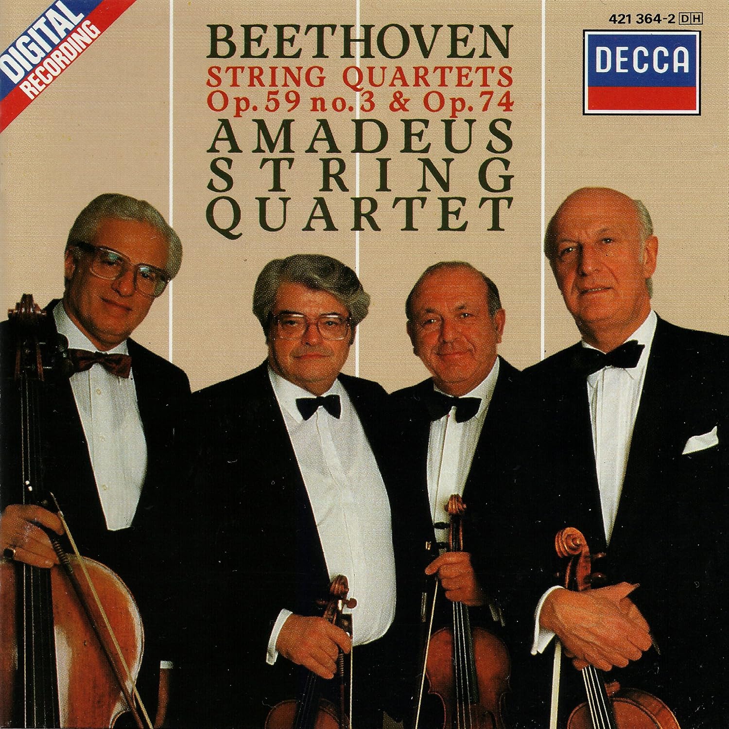 Beethoven: String Quartets, Op. 59, No. 3 & Op. 74 ~ Amadeus Quartet ...