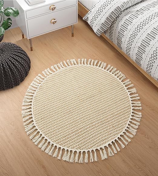 Amazon.com: Lahome Boho Round Rug 3ft, Small Circle Rugs for Entryway ...