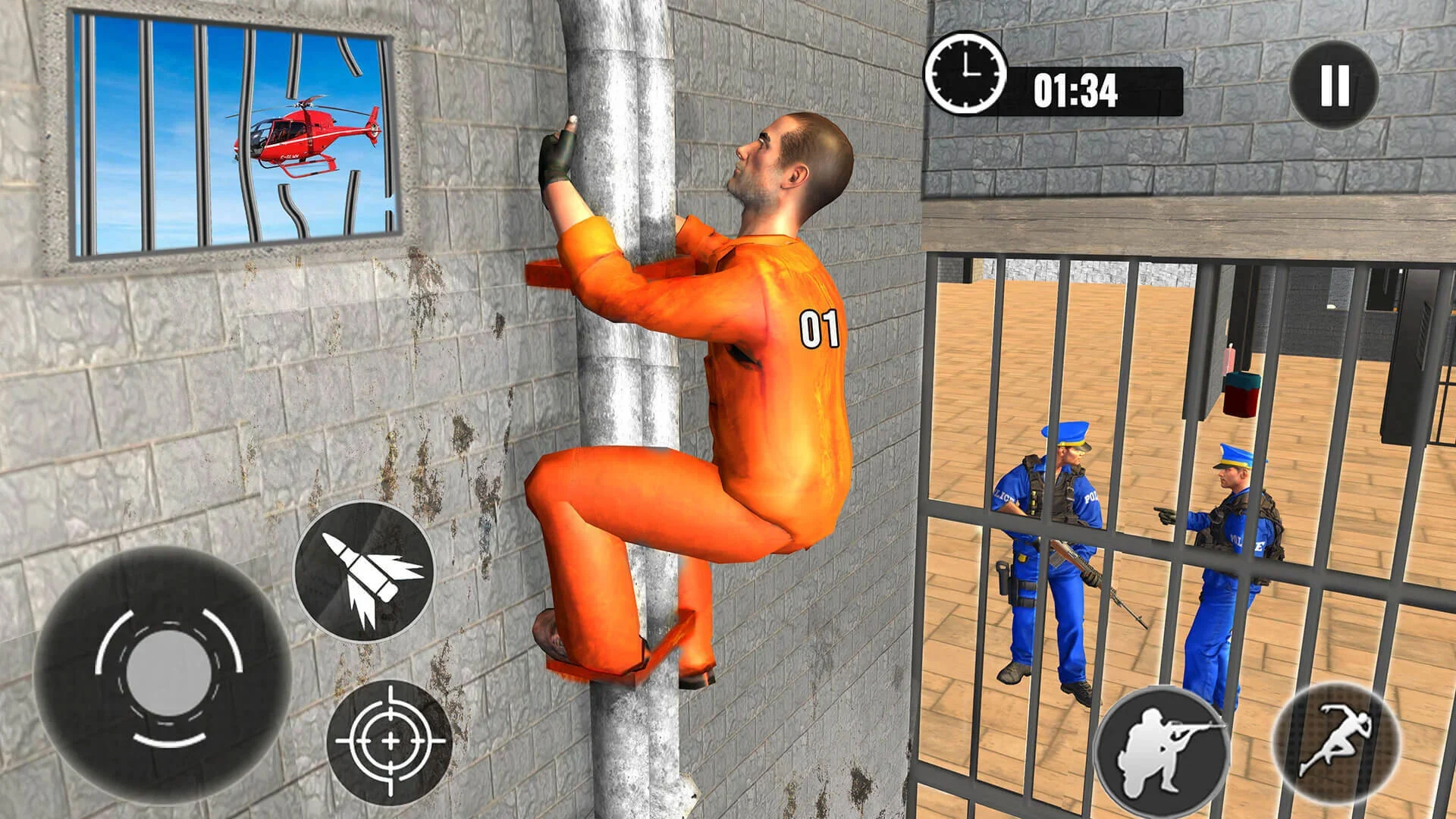 Catch Naughty Stickman Police Barry Prison Escape - Hiding Police Fun ...