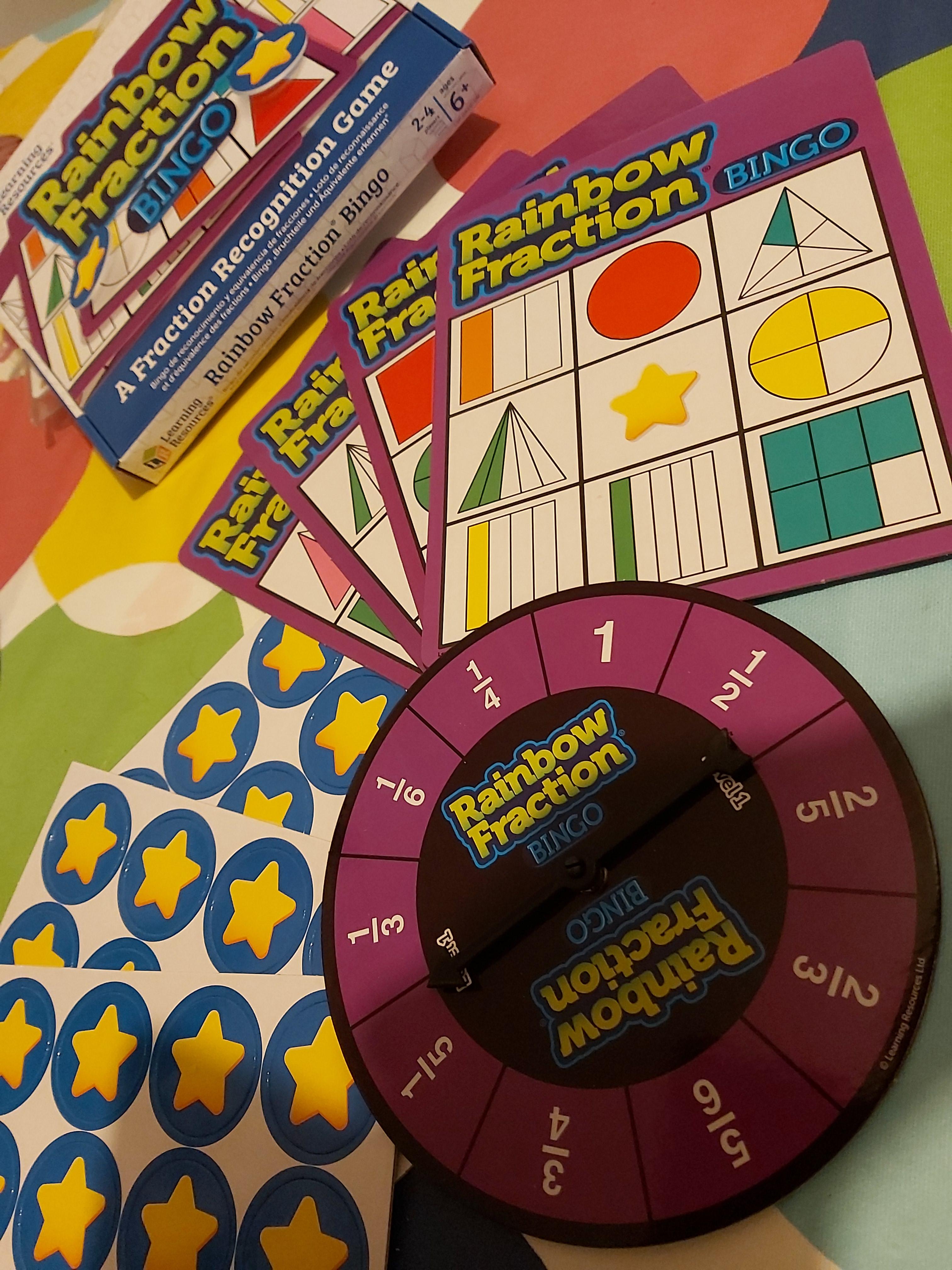 Learning Resources Rainbow Fraction Bingo : Amazon.co.uk: Toys & Games