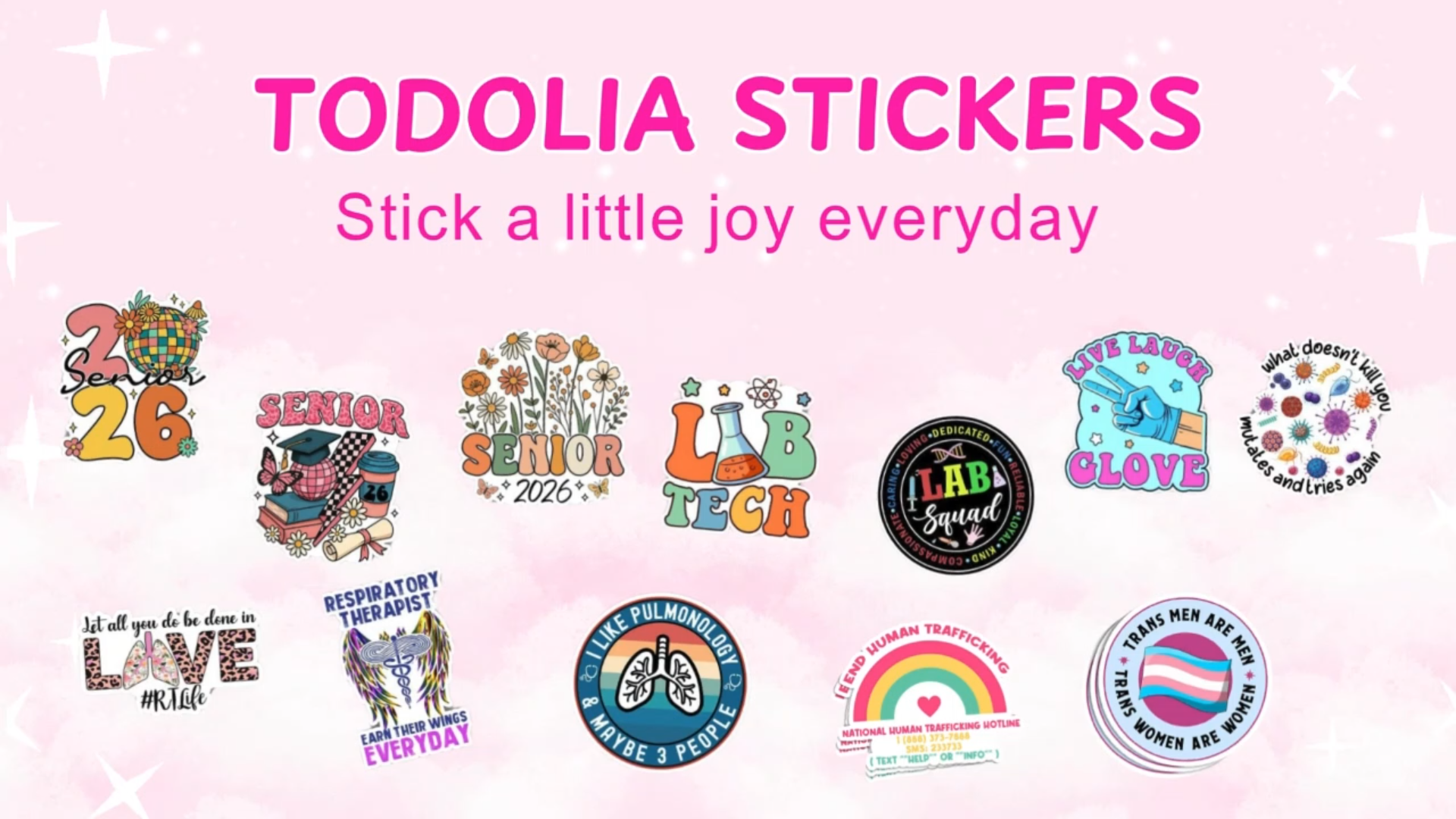 Senior Bulk Pacote De Adesivos Senior 2026 Cute Girly High School ...