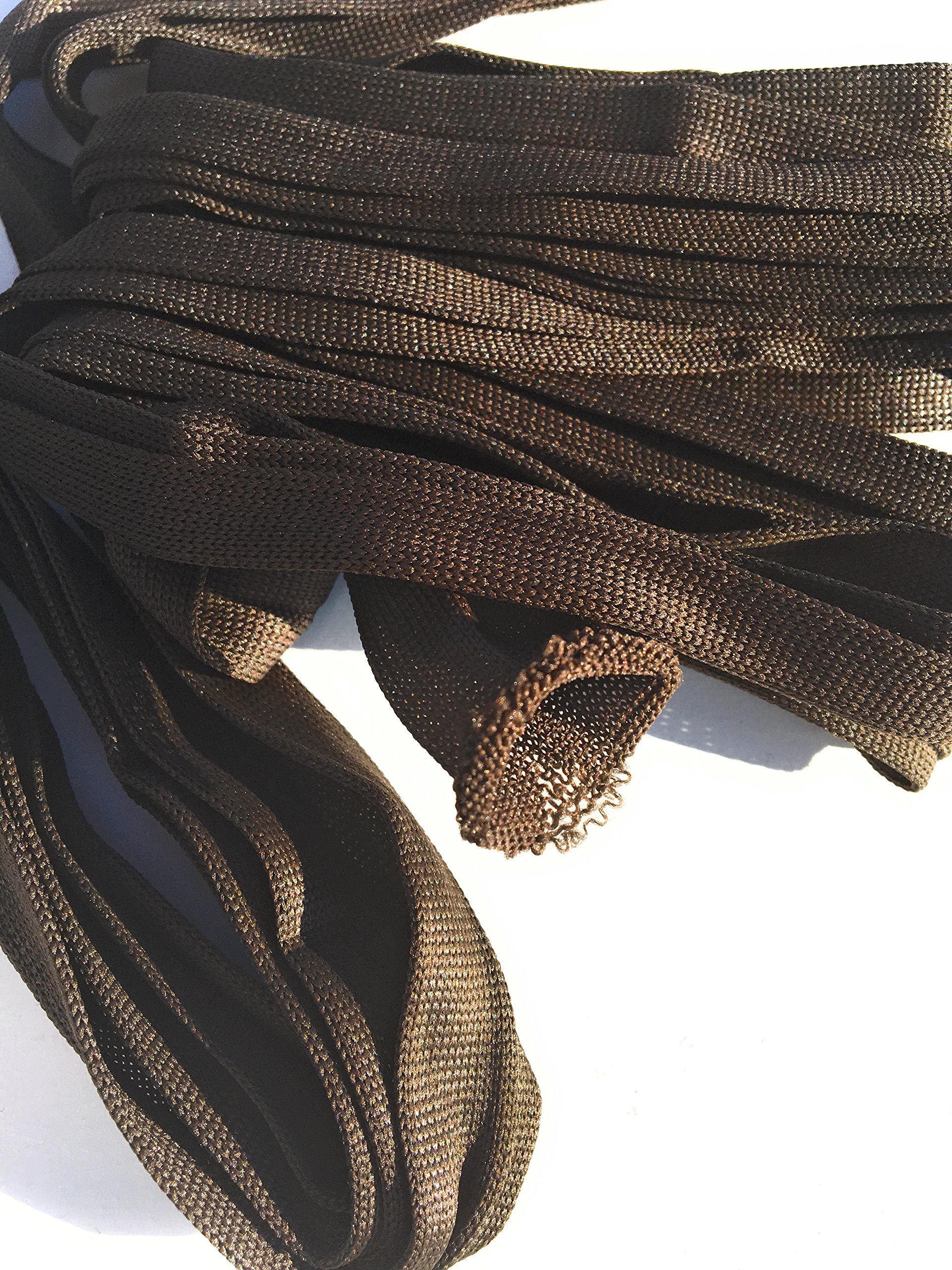 Amazon.com: Licorice Dark Brown TUBING,FOLD Over -Knit- Braid Polyester ...