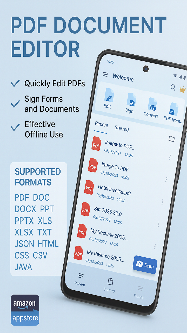PDF Reader Viewer Editor & Converter, Scanner - All PDF Document File ...