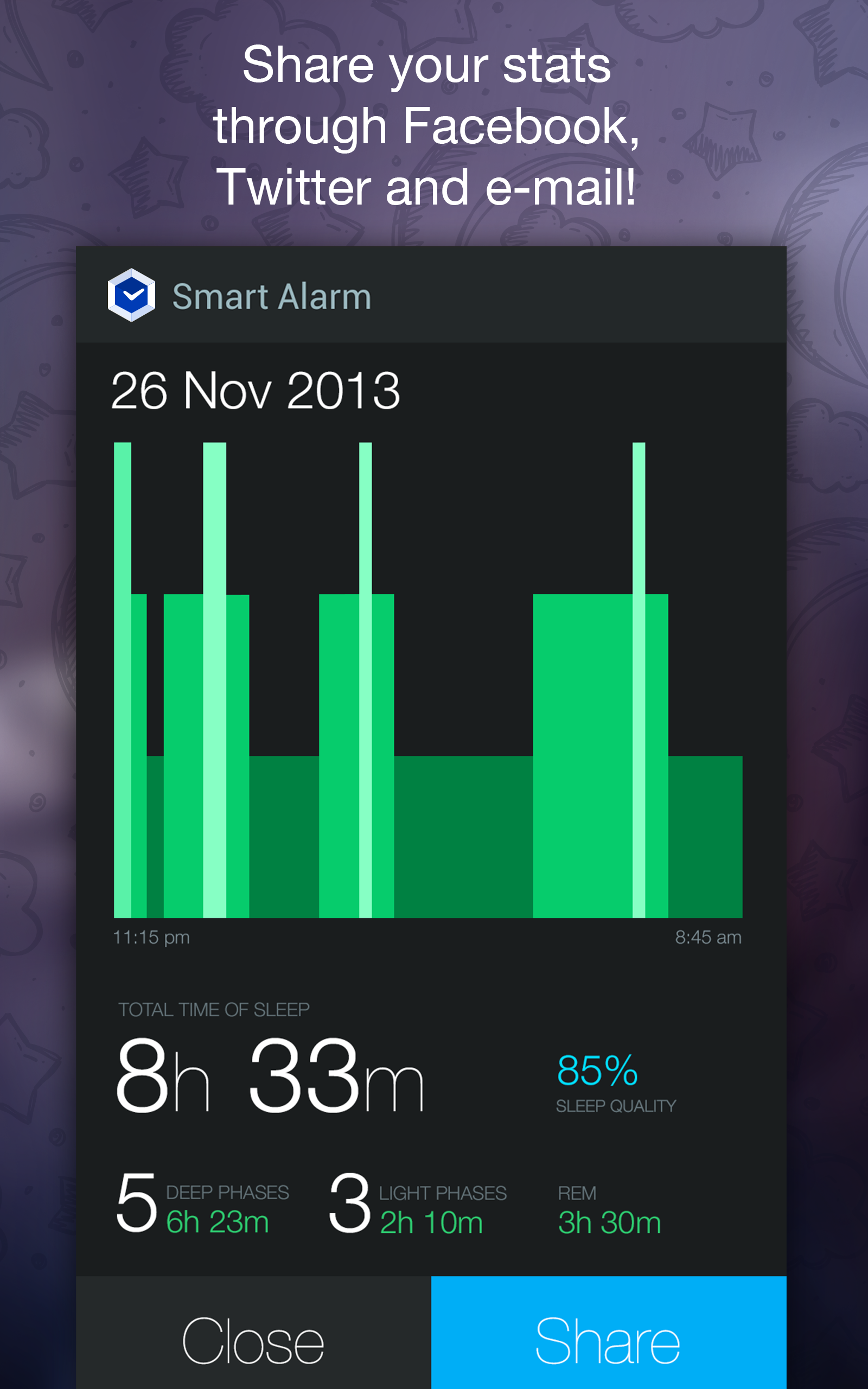 Smart Alarm Clock: sleep cycles & night sounds recording - App on ...