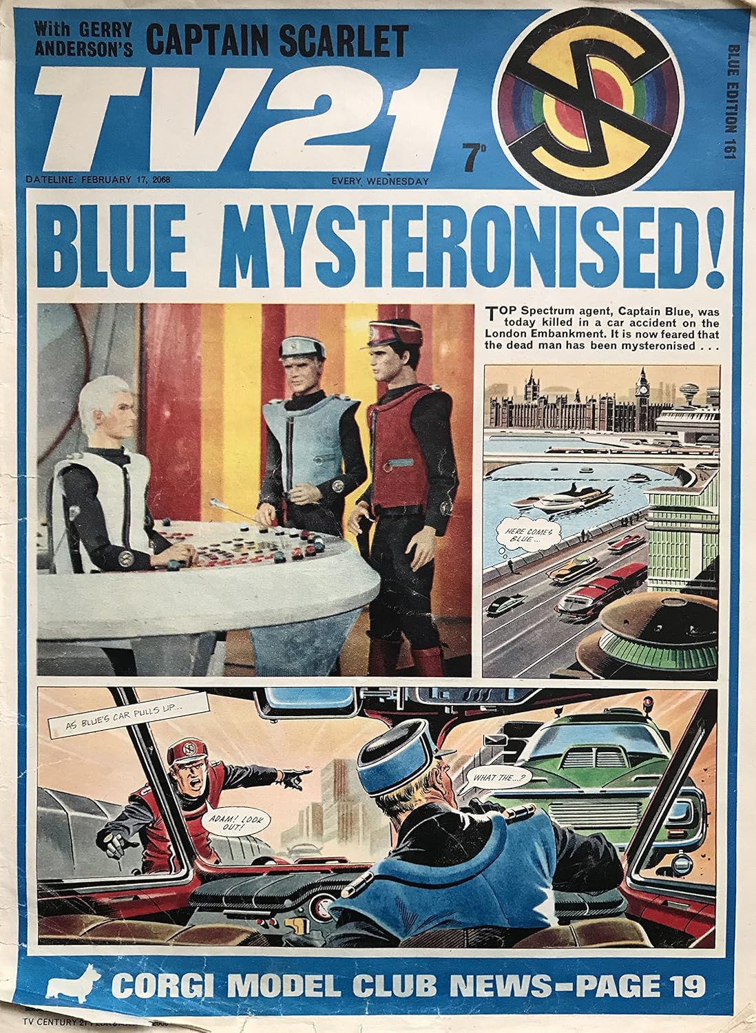 Vintage Ultra Rare Series 1 TV21 Comic Magazine Blue Edition Issue No ...