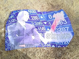 Amazon.com : Stonks Flag 3x5 Feet Banner,Funny Poster UV Resistance ...