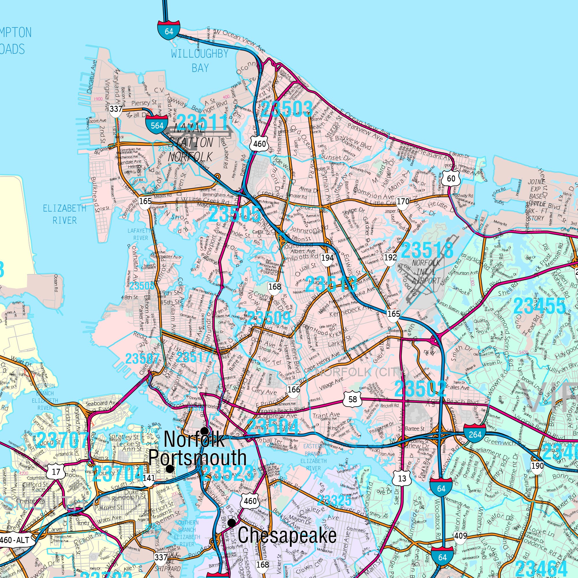 Norfolk Virginia Zip Code Map How Much Snow Is Expected In Hampton