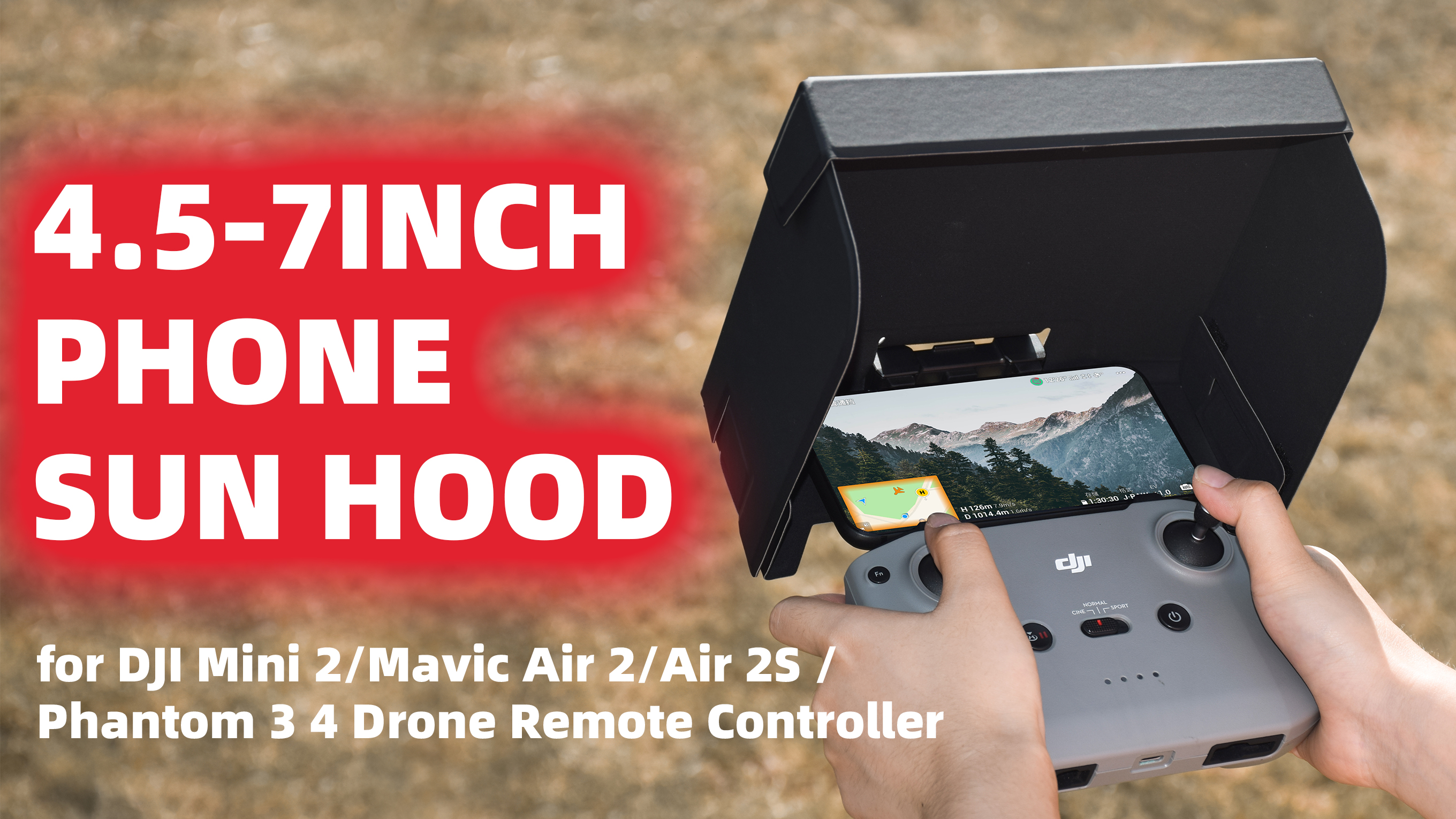 Watch 4.5-7inch Phone Sunhood for DJI Mini 2/Air 2S/Mavic Air 2 on ...