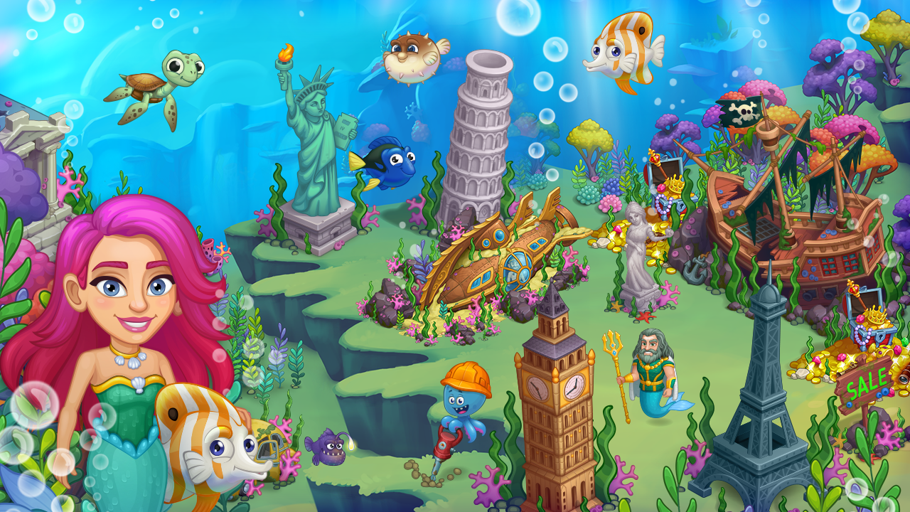 Aquarium Farm: fish town, Mermaid love story shark - App on Amazon Appstore