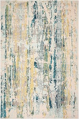 Amazon.com: Abani Rugs Orange & Blue Contemporary Abstract Area Rug ...