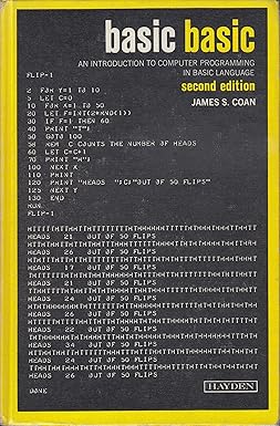 Basic BASIC: An introduction to computer programming in BASIC language (Hayden computer ...