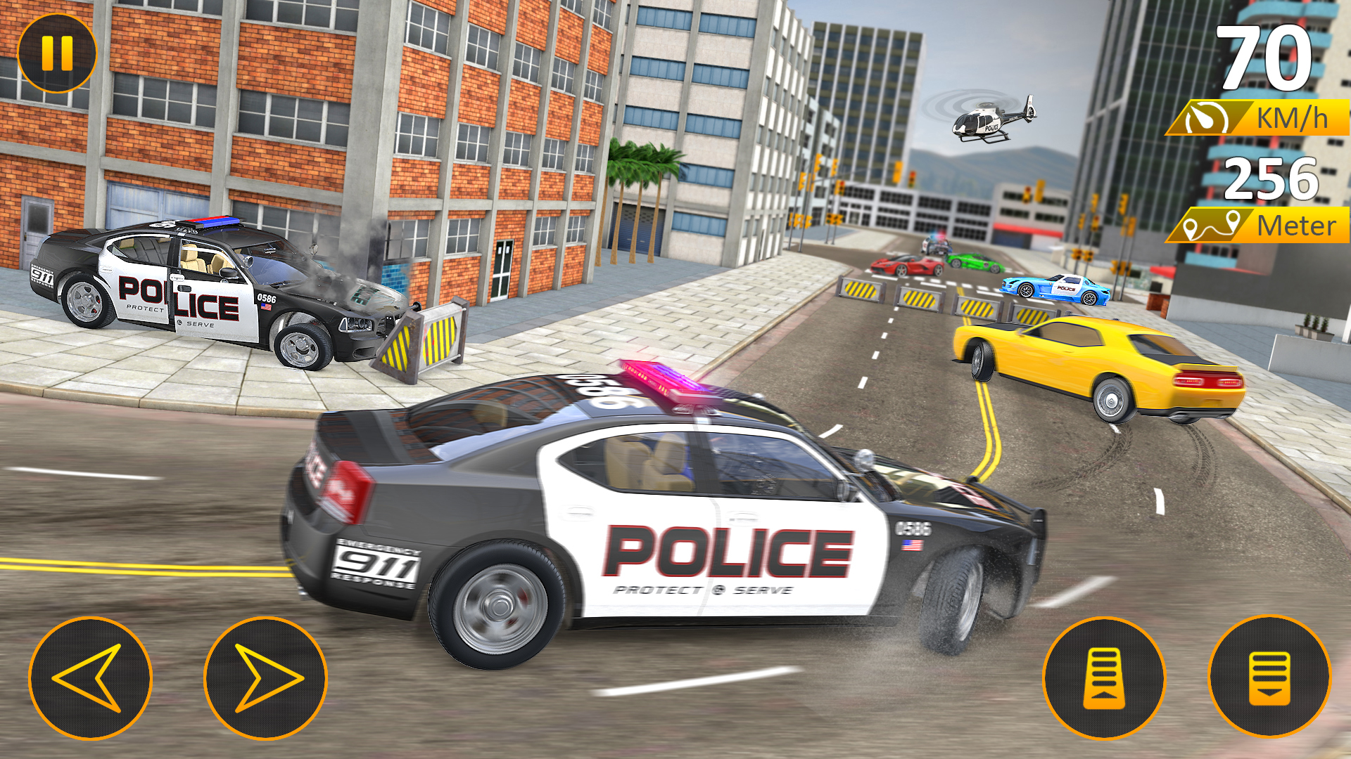 US Cop vs Gangsters City Police Car Chase Simulator: Fast Car Driving ...
