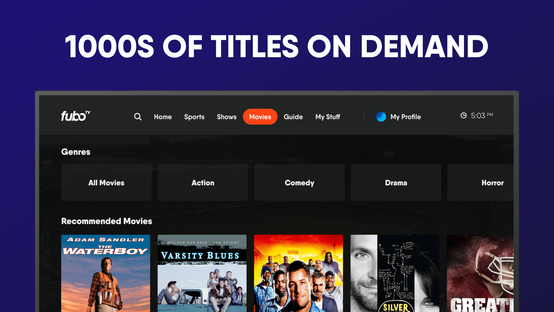 fuboTV: Watch Live Sports, TV Shows, Movies & News:Amazon.com:Appstore ...