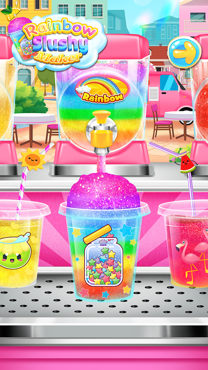 Rainbow Frozen Slushy Truck - Ice Candy Slush Maker Games Free - App on ...