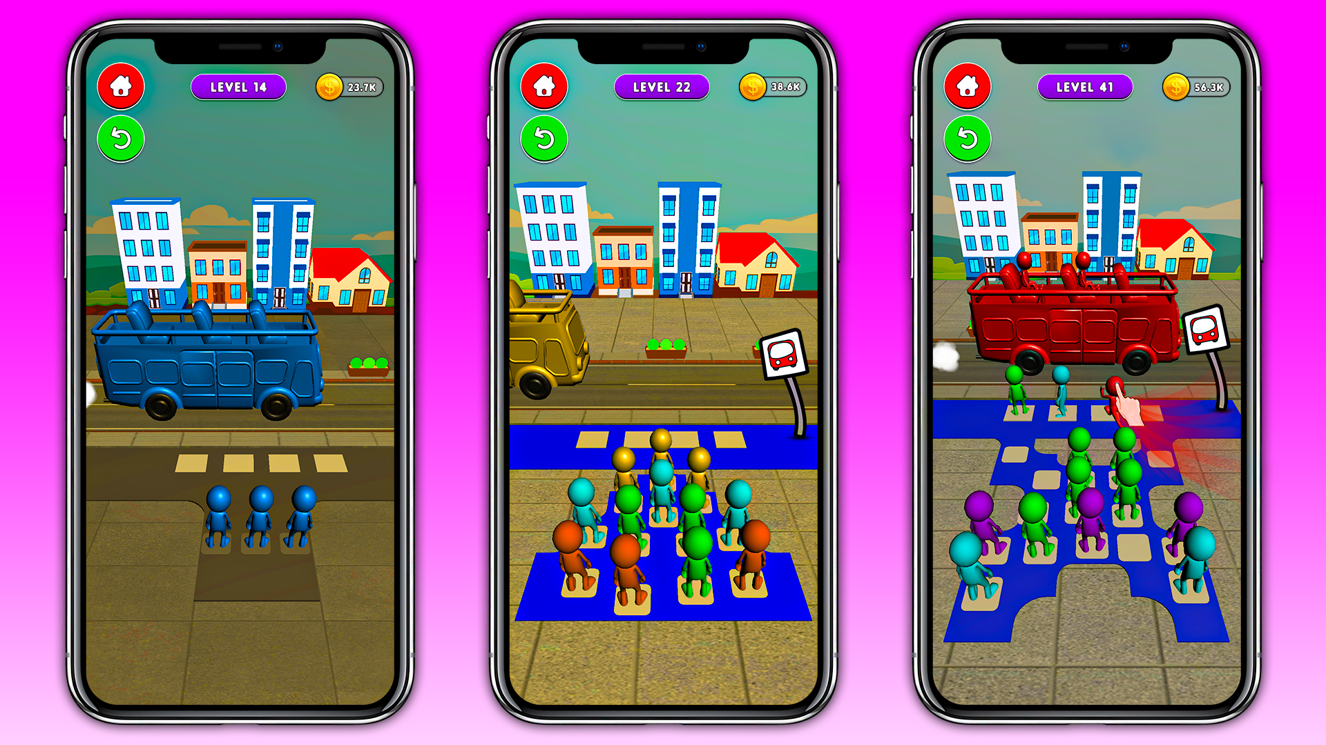 Passenger Jam Master 3D: Bus Rush & Stickman Color Sorting Puzzle Game ...