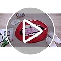 Amazon.com: Red lips Bath Mat for Bathroom, Valentine Red Lips Bathroom ...