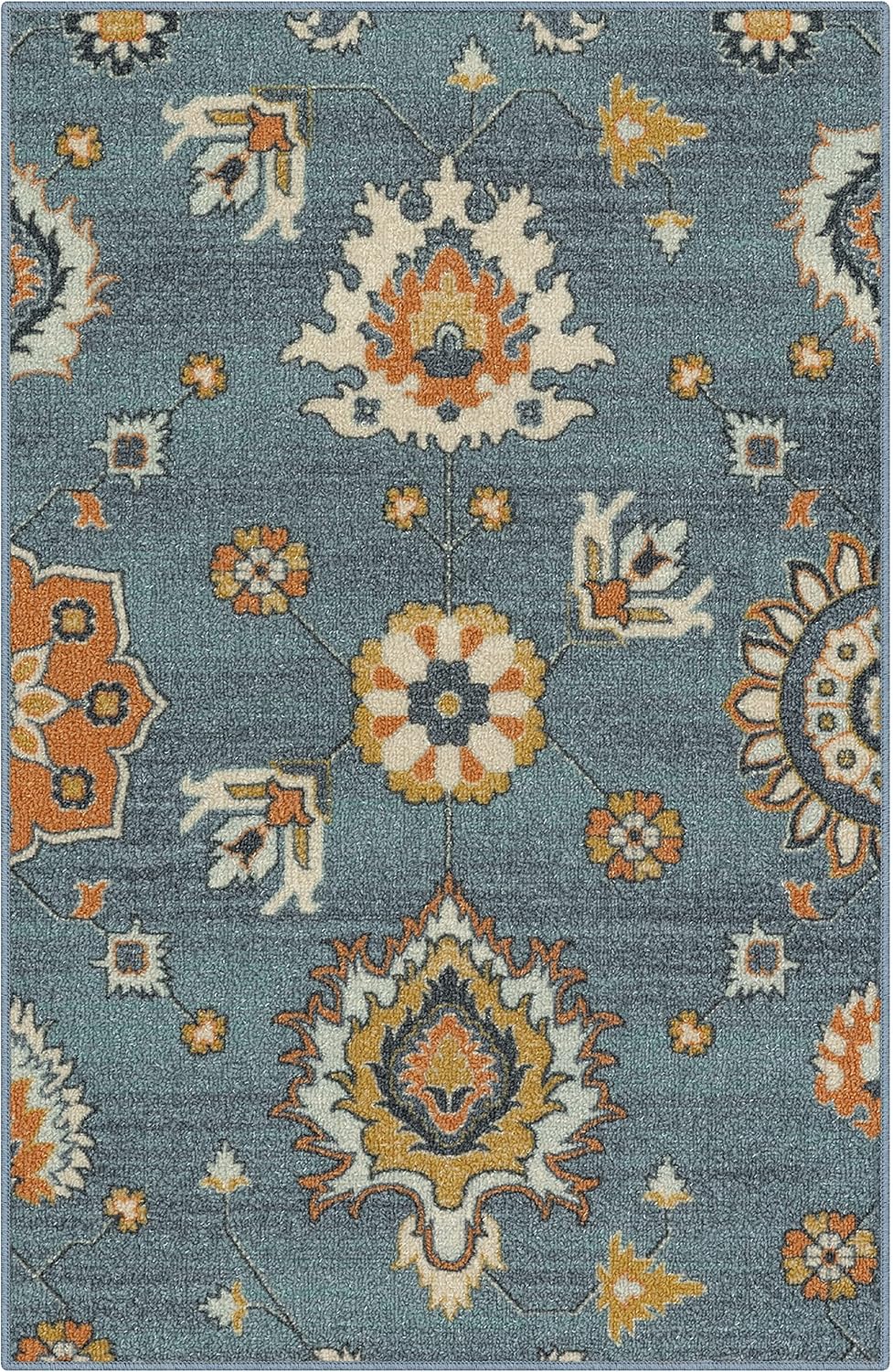 Amazon.com: Maples Rugs Fleur Contemporary Motif Kitchen Rugs Non Skid ...