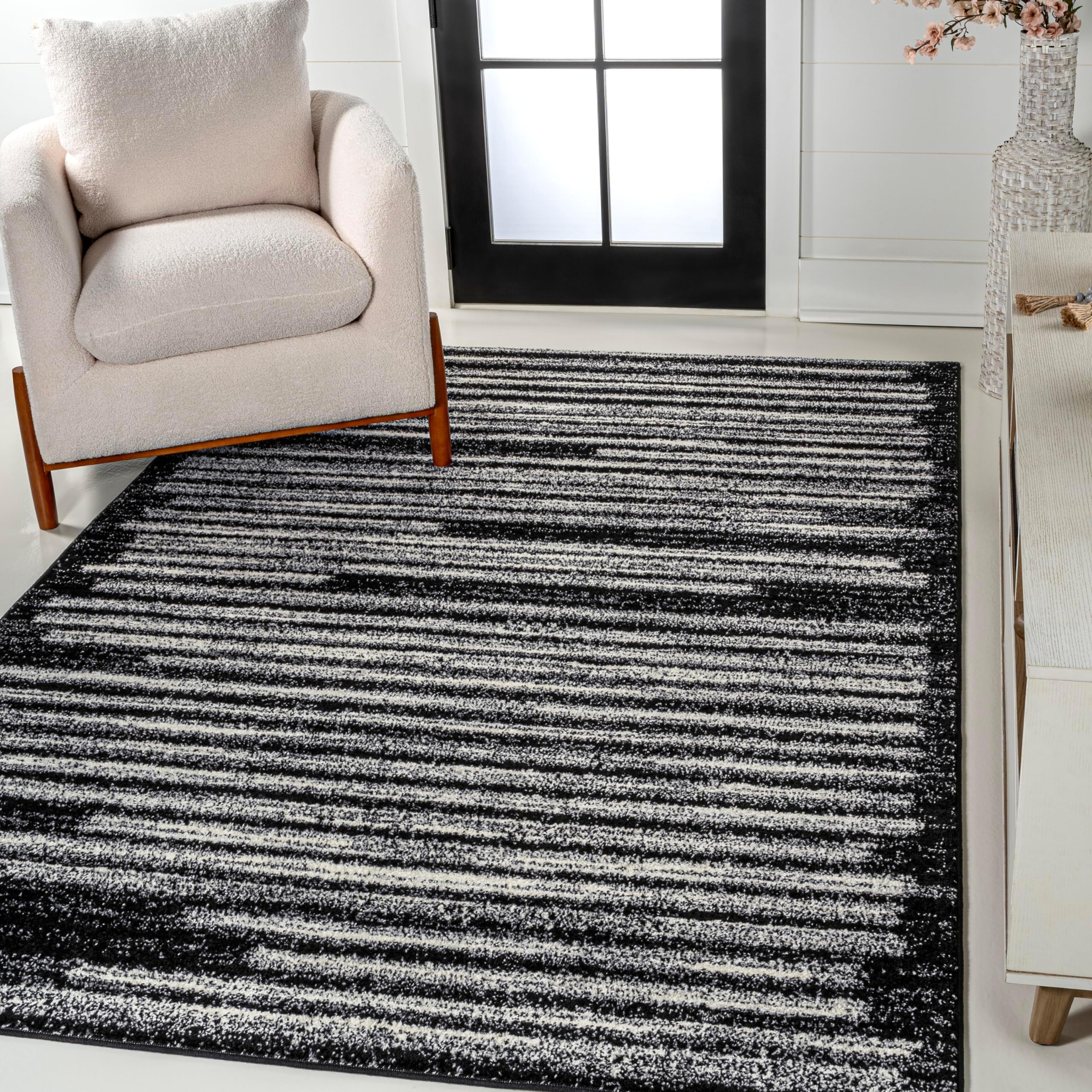 Amazon.com: Rugshop Bohemian Stripe Stain Resistant High Traffic Living ...