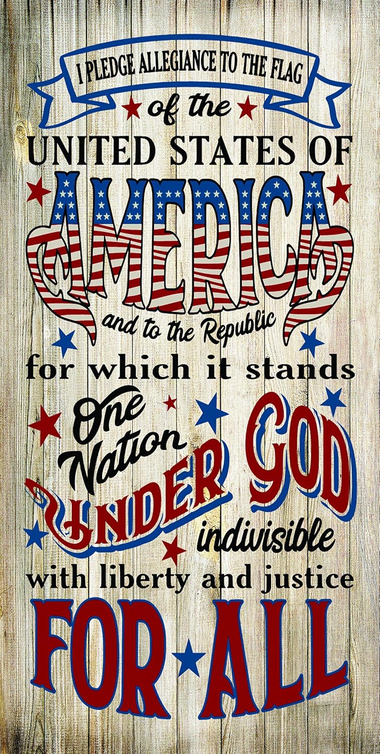 Amazon.com: I Pledge Allegiance to the United States of America Wooden ...