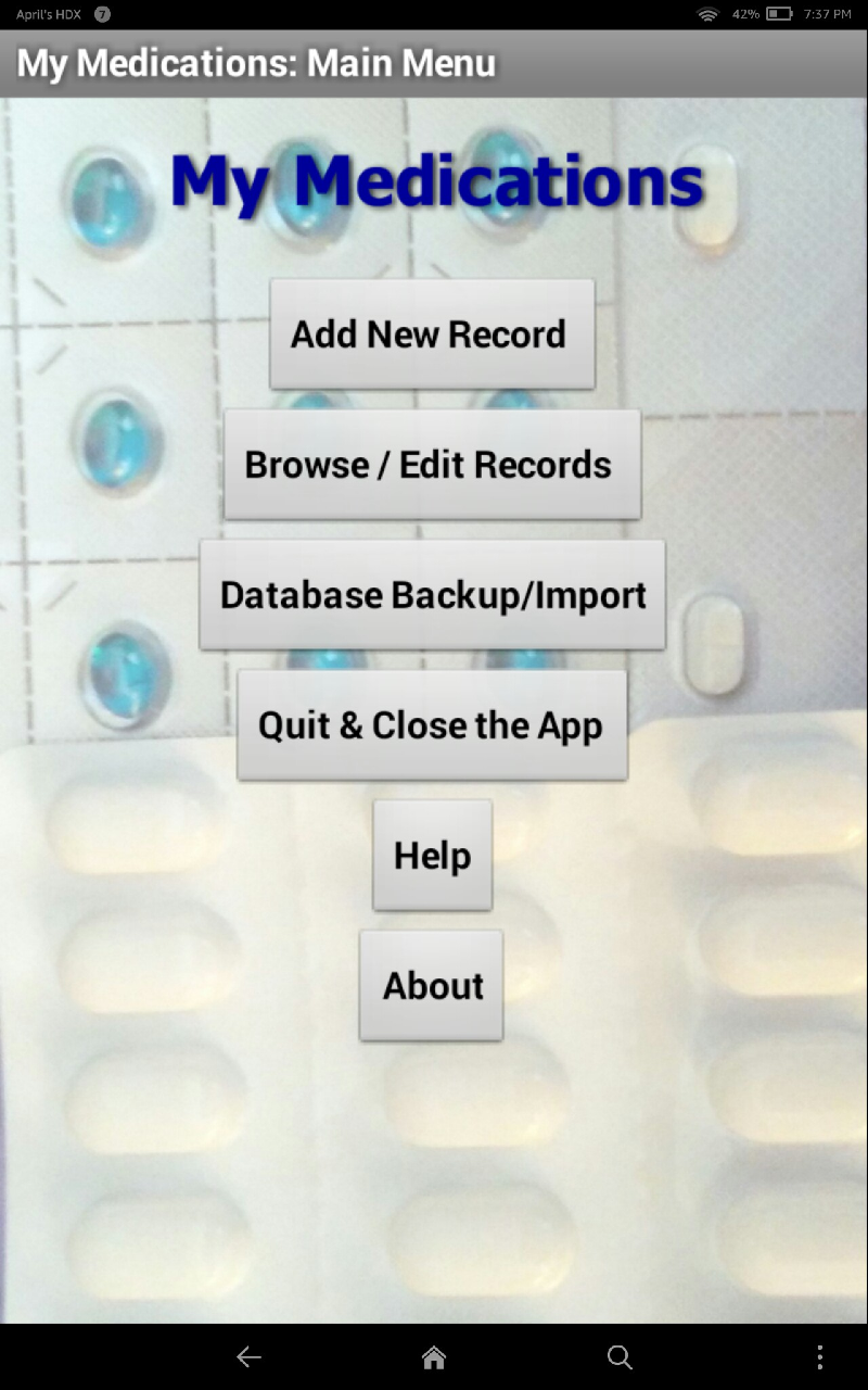 My Medications - App on Amazon Appstore