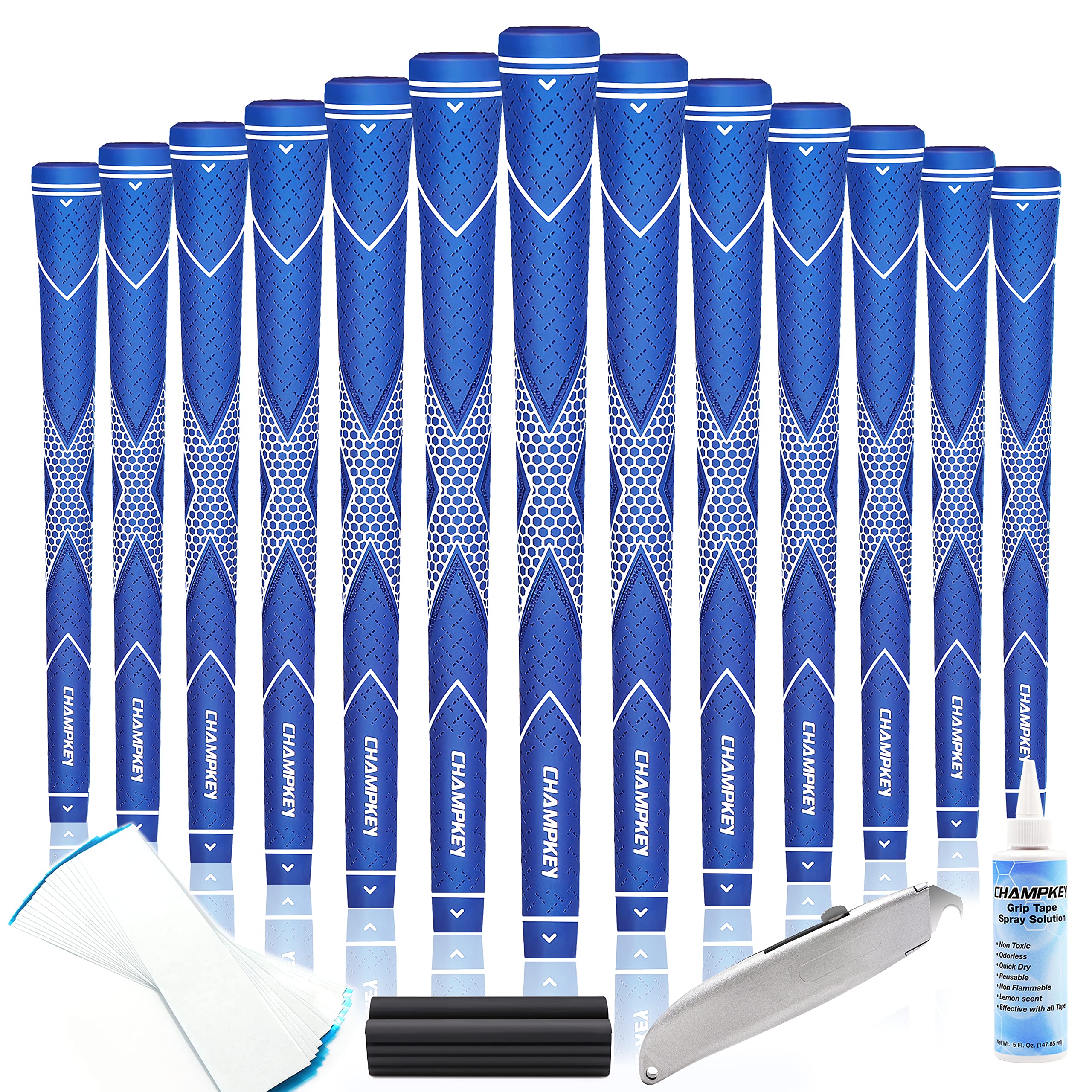 Snapklik.com : CHAMPKEY Premium Rubber Golf Grips 13 Pack High Traction ...
