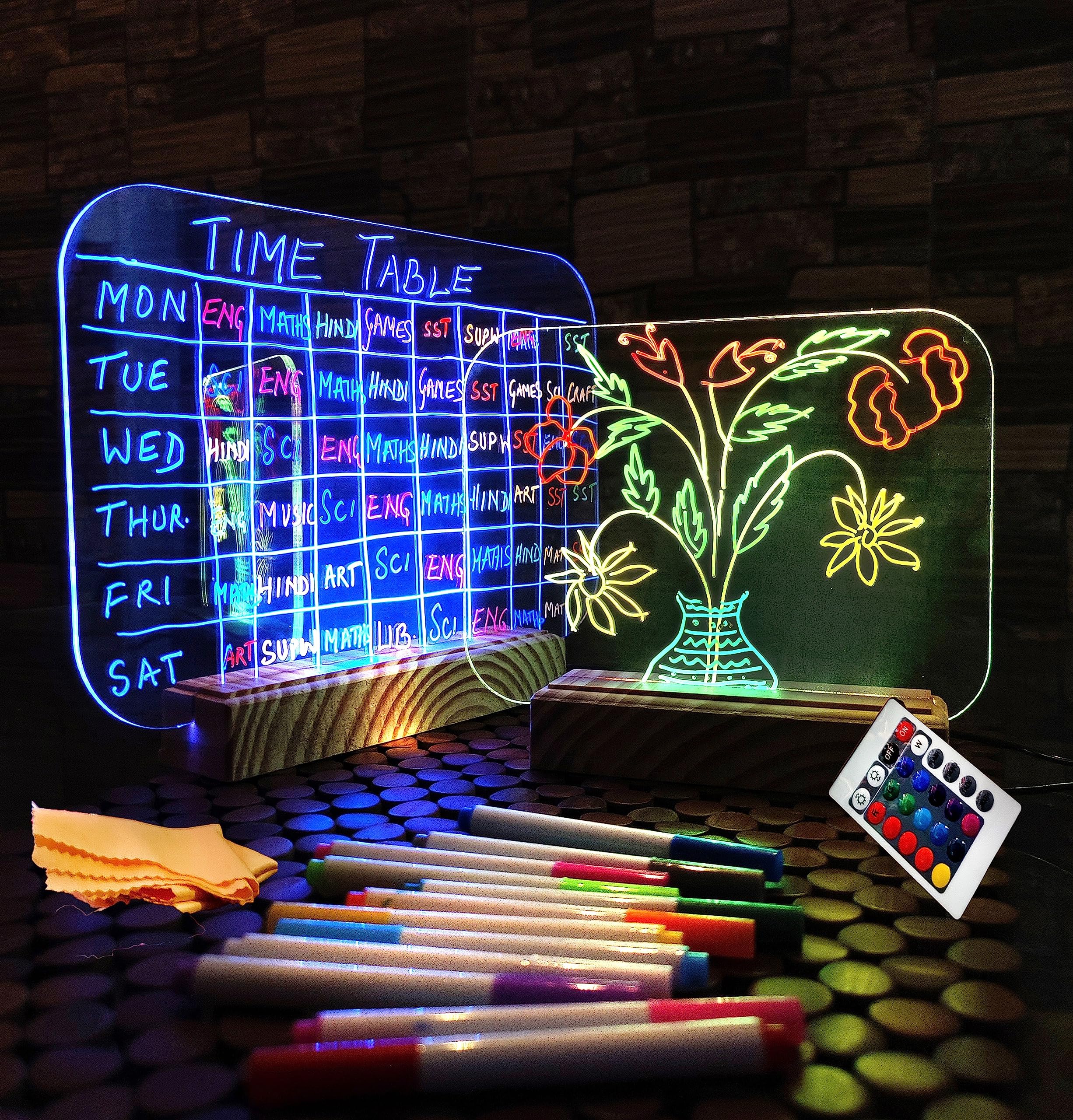 ZODZE 3d Acrylic LED Message Board, LED Message Board With Pen, led ...