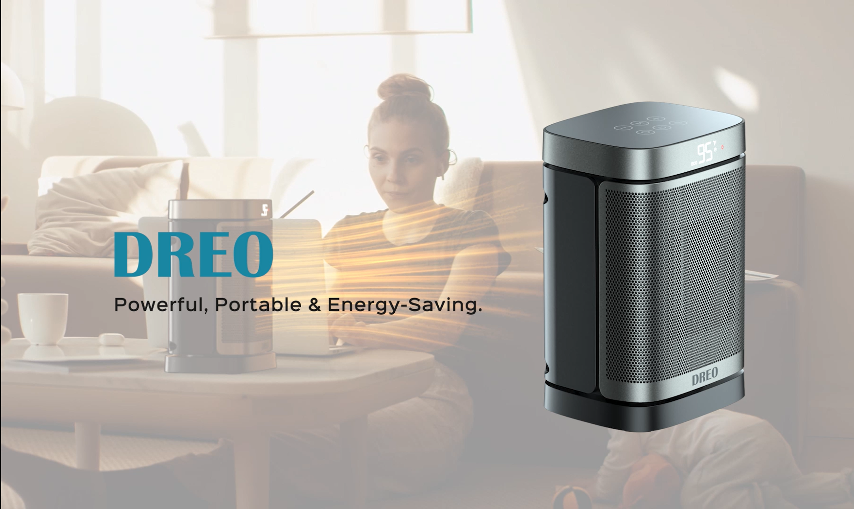 Watch Dreo Portable Heater with 9 Blades Quiet Brushless DC Motor on ...