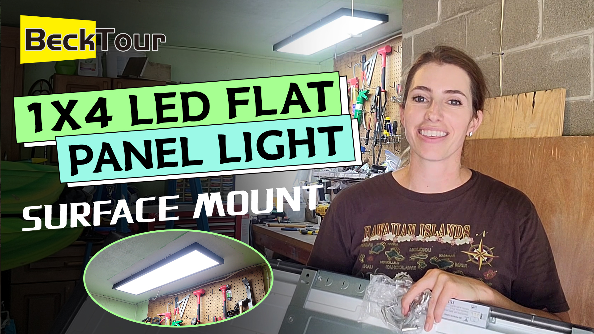Fluorescent Light 1x4 Surface 20 30W Selectable LED Troffer Retrofit