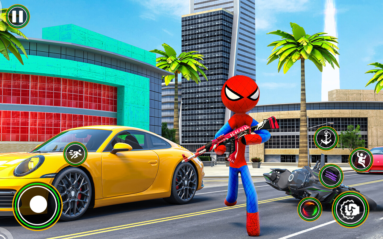 Open World Stickman Flying Rope Hero - Rescue Action Fight Adventure ...