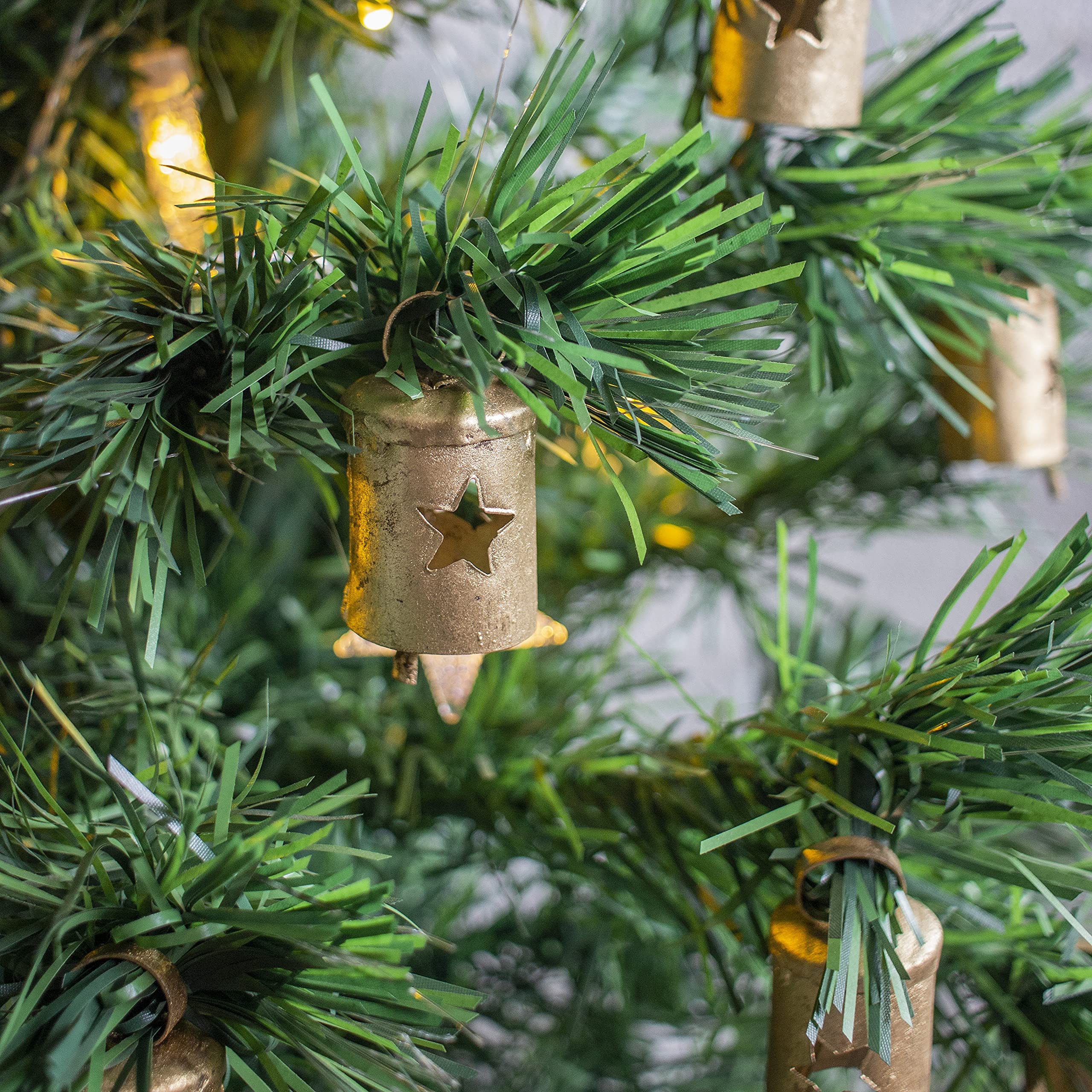 Snapklik.com : DIYANA IMPEX 12 Vintage Indian Tin Bells Rustic Chime ...