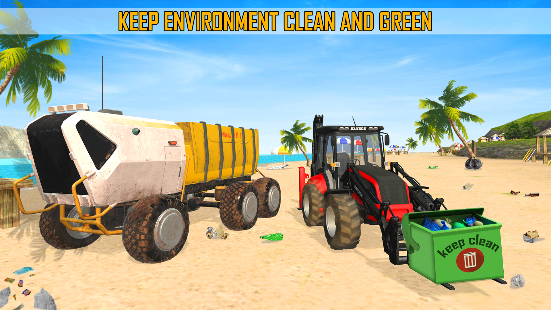 Tractor Towed City Beach Cleaner Truck Driver Game - App on Amazon Appstore