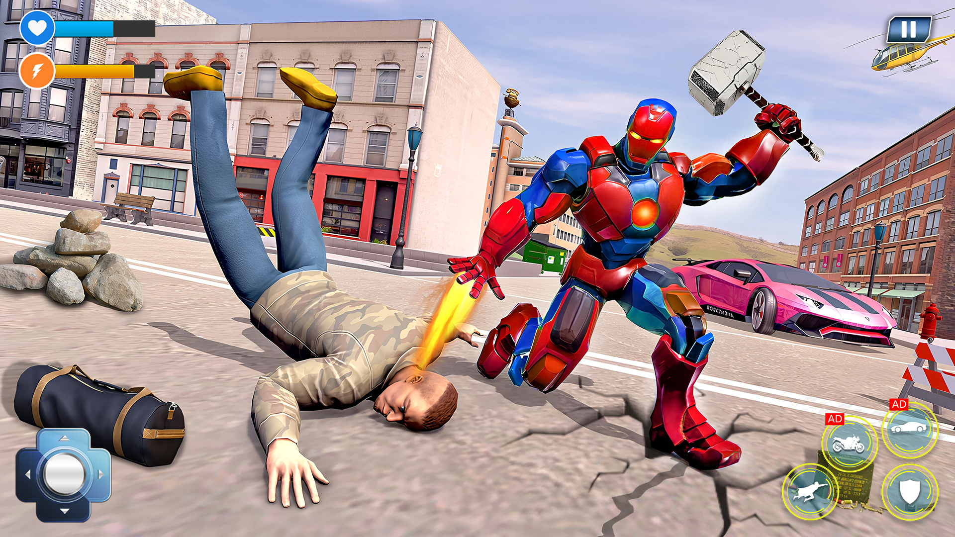 Panther Superhero Robot Shooting Games: Crime City Bank Robbery Ninja ...