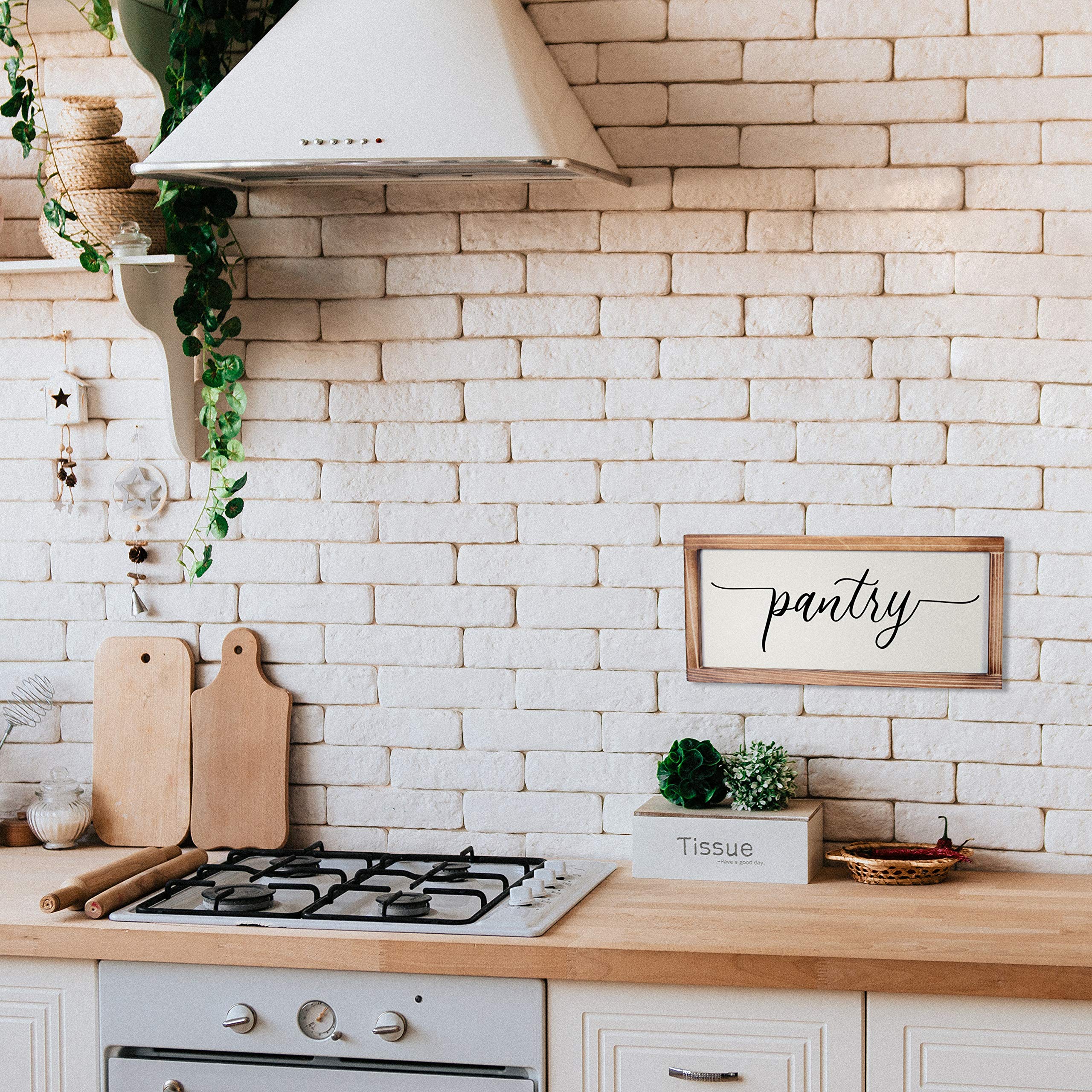 Pantry Signs For Kitchen 8x17 Inch, Rustic Pantry Sign Decor, Farmhouse ...