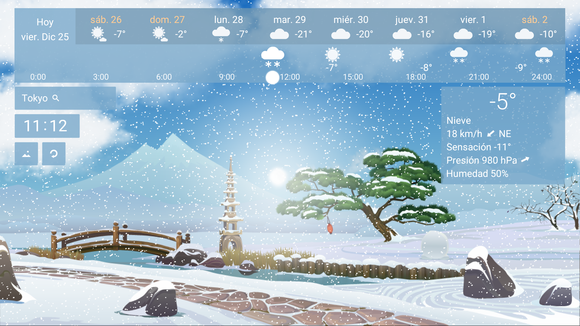 Aplicación YoWindow Weather en Amazon Appstore
