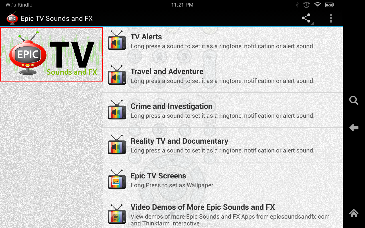 Epic TV Sounds and FX - App on the Amazon Appstore