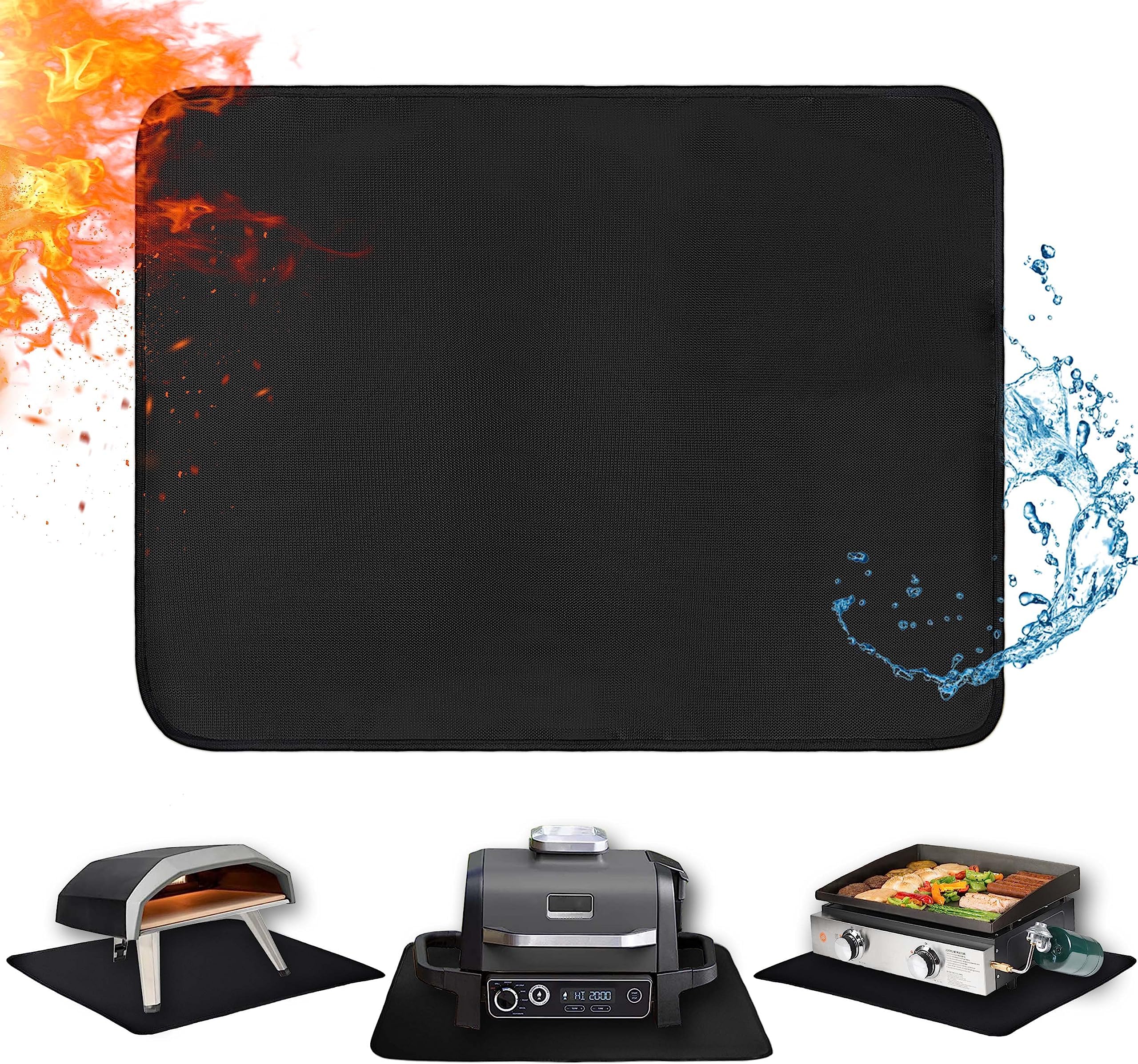 Amazon.com: Amerbro 25 x 19.5in Heat Resistant Grill Mats for Outdoor ...