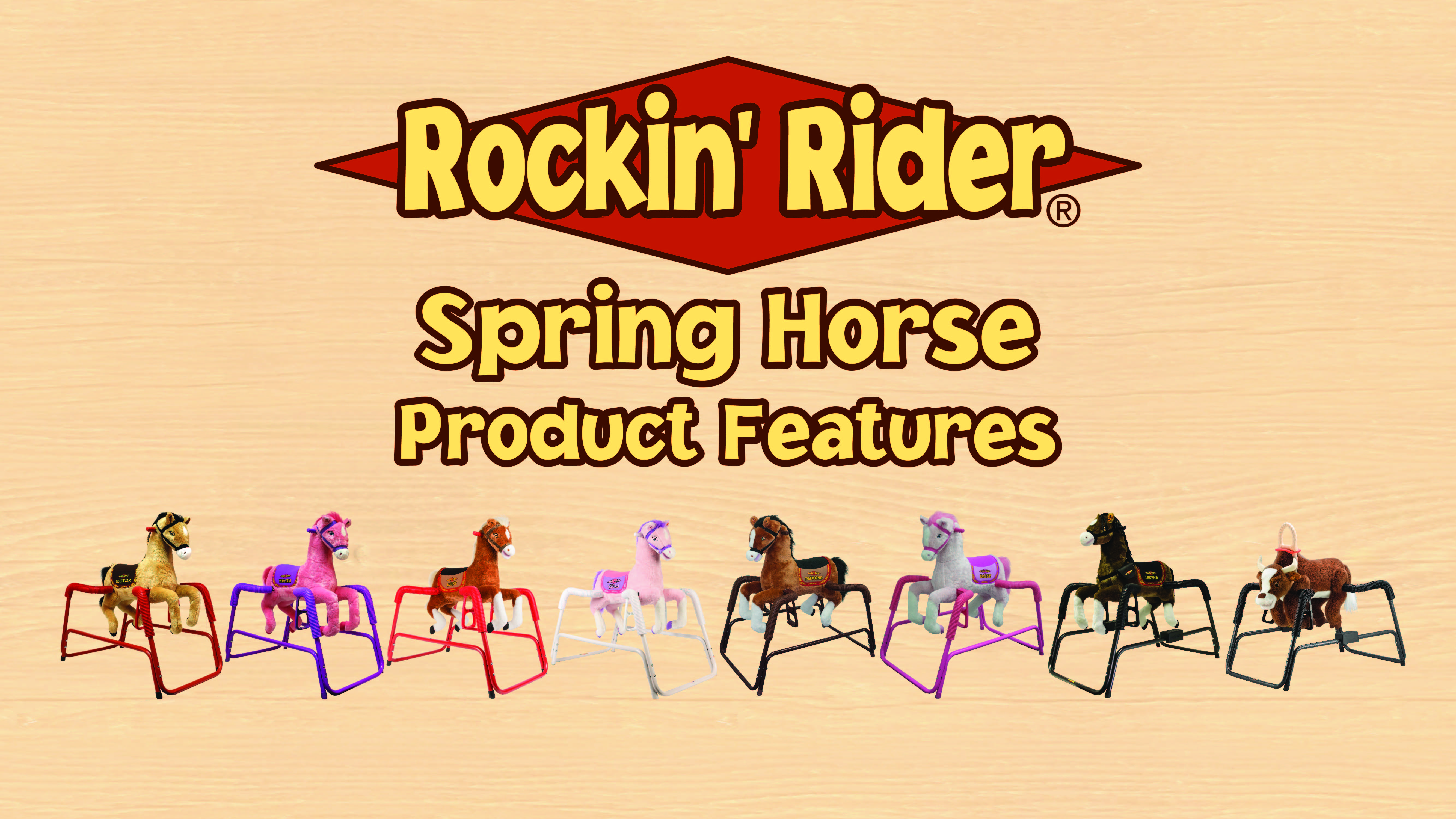 Children's Ride-on Toy Rockin' Rider Maverick Plush Spring Horse ...