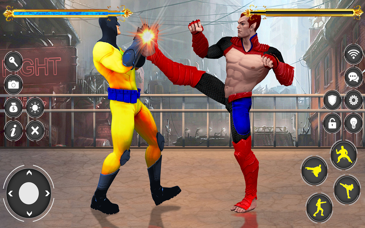 Superhero Kung Fu Gym Fighting Game - Ninja Fighting Cage Wrestling ...