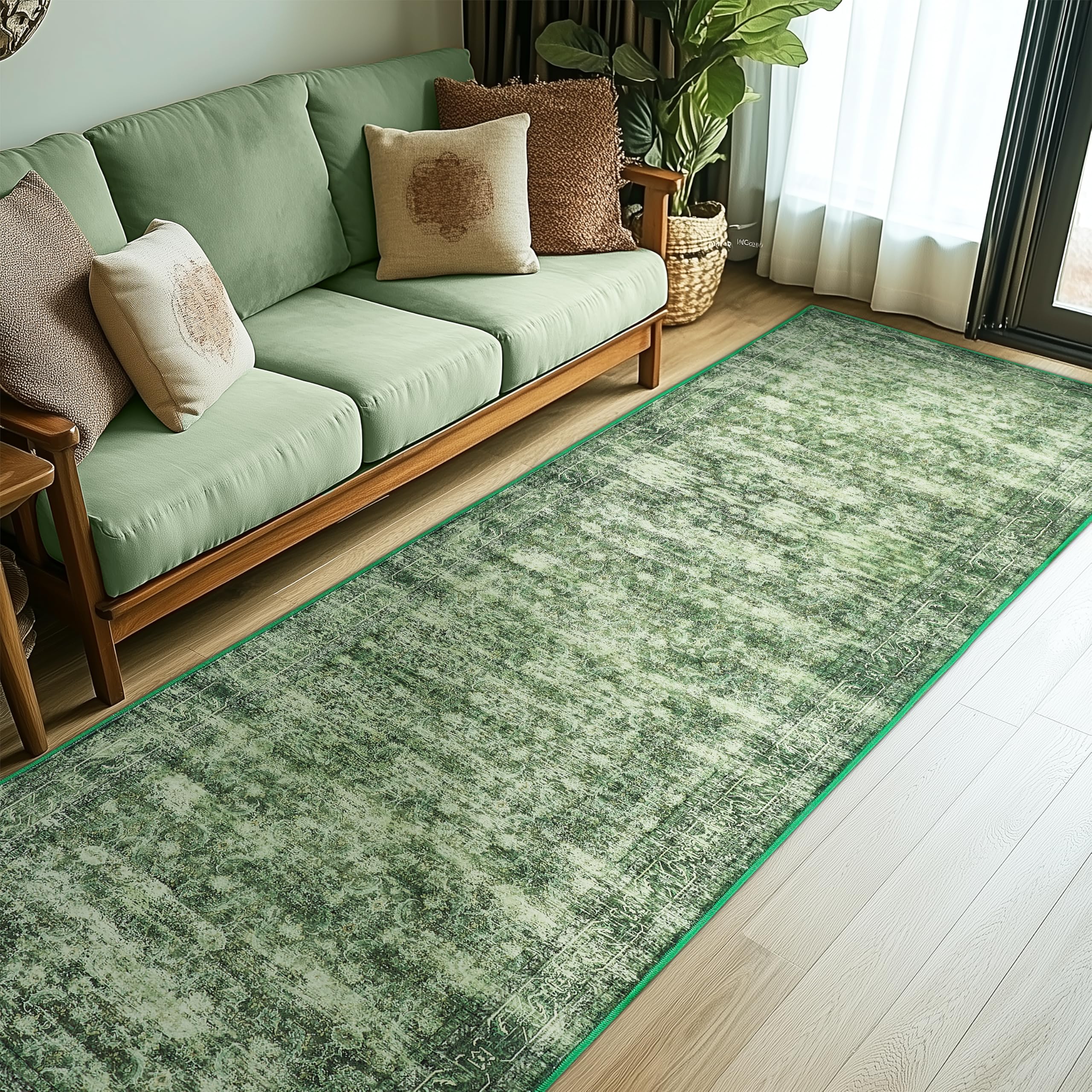 2x8 Vintage Farmhouse Machine Washable Soft Rugs Non Slip Runner Rug ...