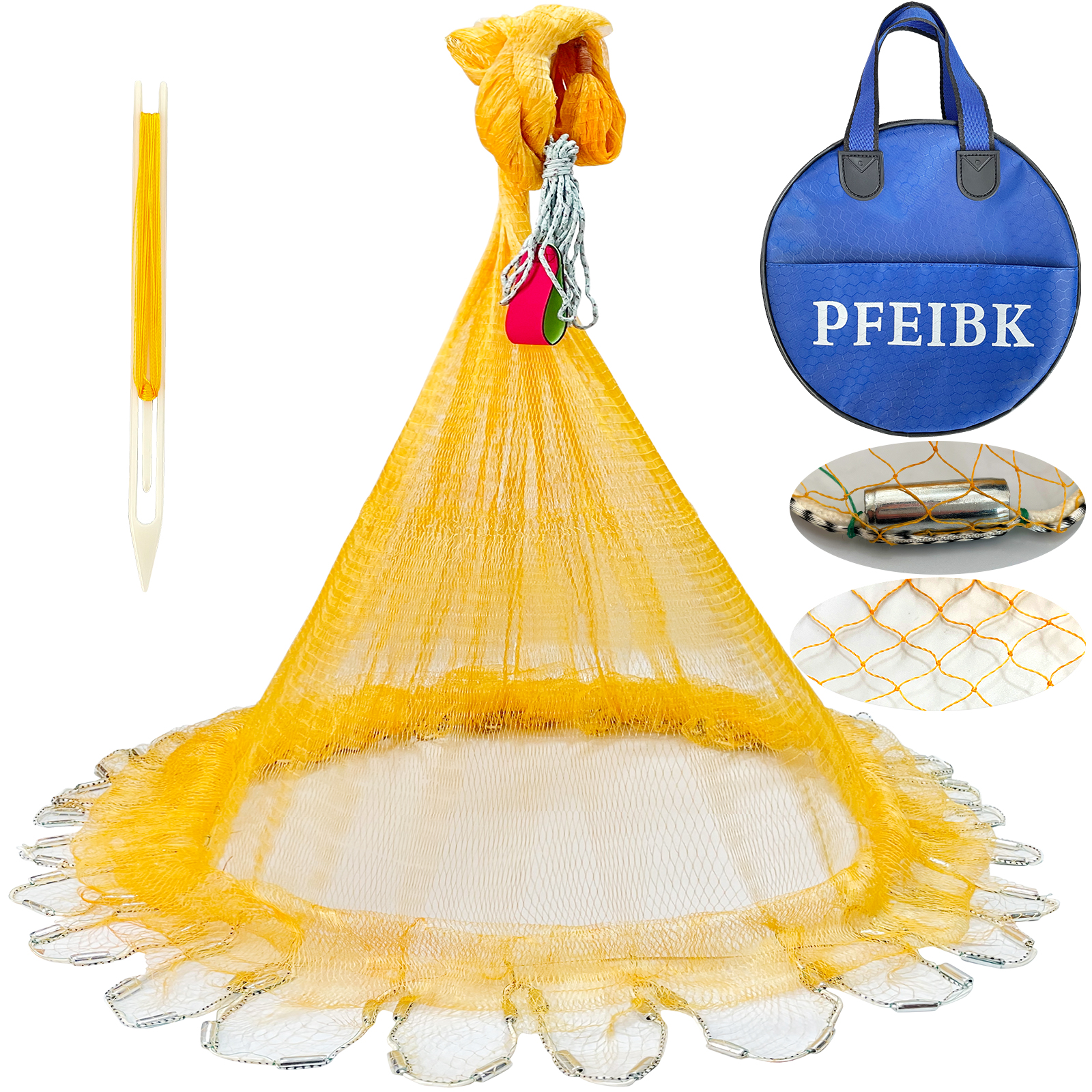 Throw Nets For Fishing 6-16ft Saltwater Fishing Cast Freshwater Casting ...