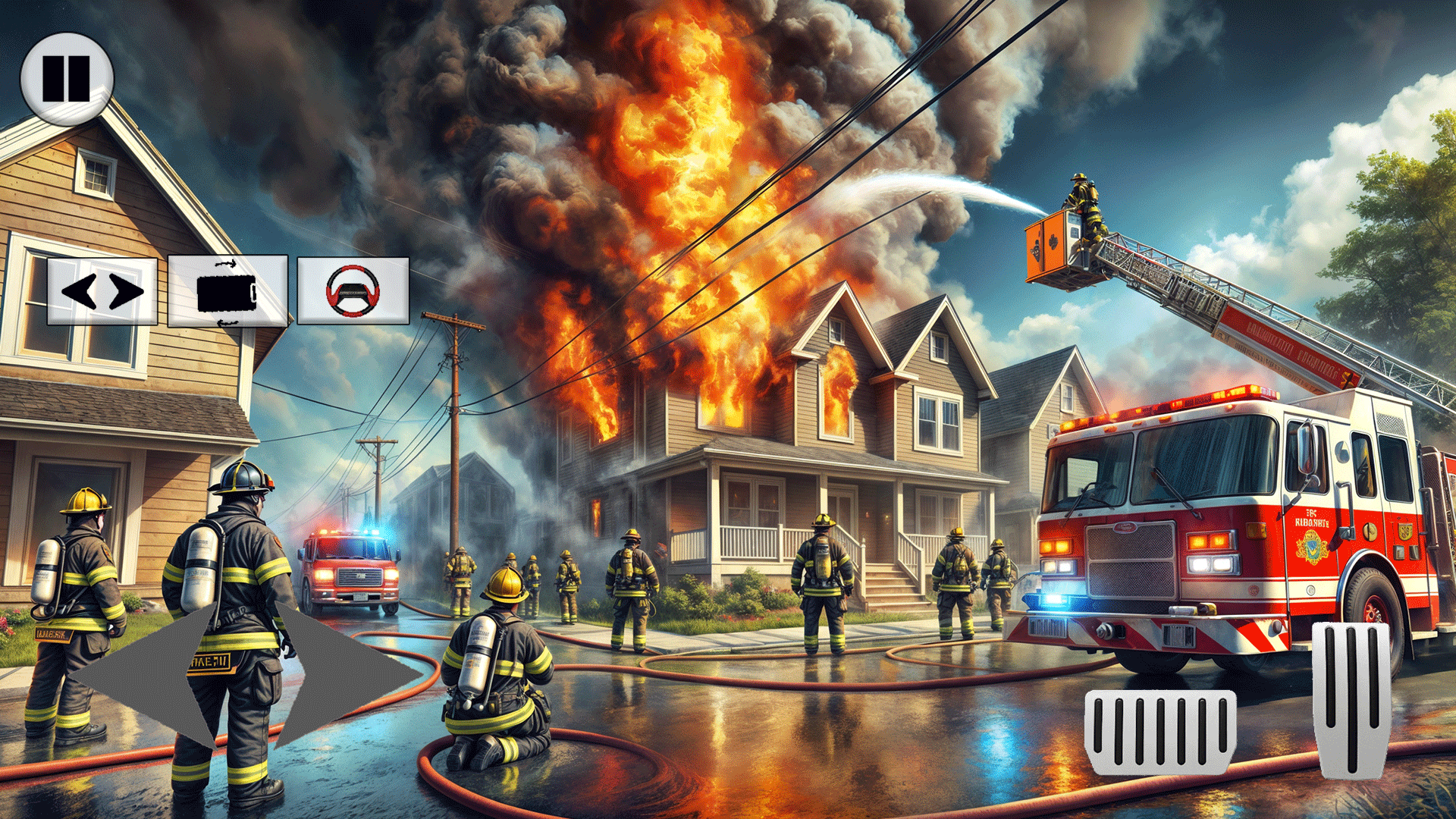 Fire Truck Simulator Rescue Game - FireFighter Truck Driver Emergency ...
