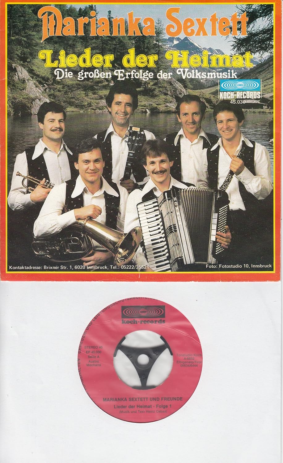 MARIANKA SEXTETT / Lieder der Heimat / Die großen Erfolge der Volksmusik / Bildhülle / koch ...