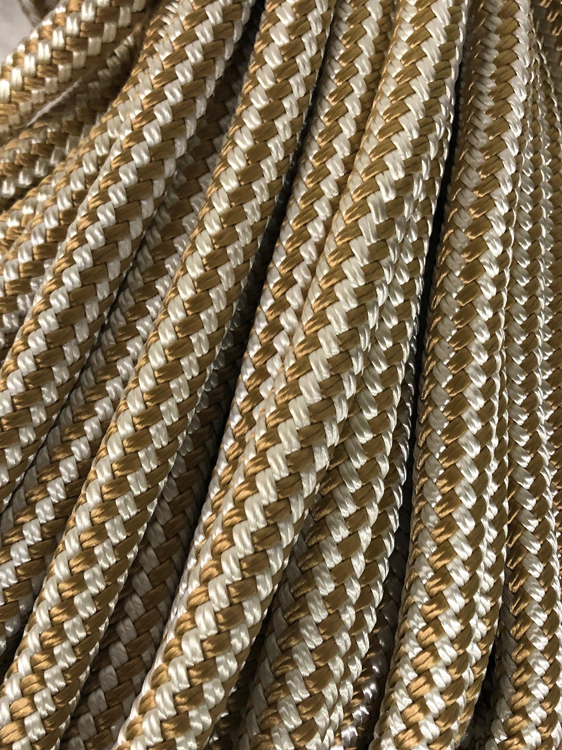 Amazon.com: Gold Double Braid Nylon Rope 5/8 inch by 300 feet : Sports ...